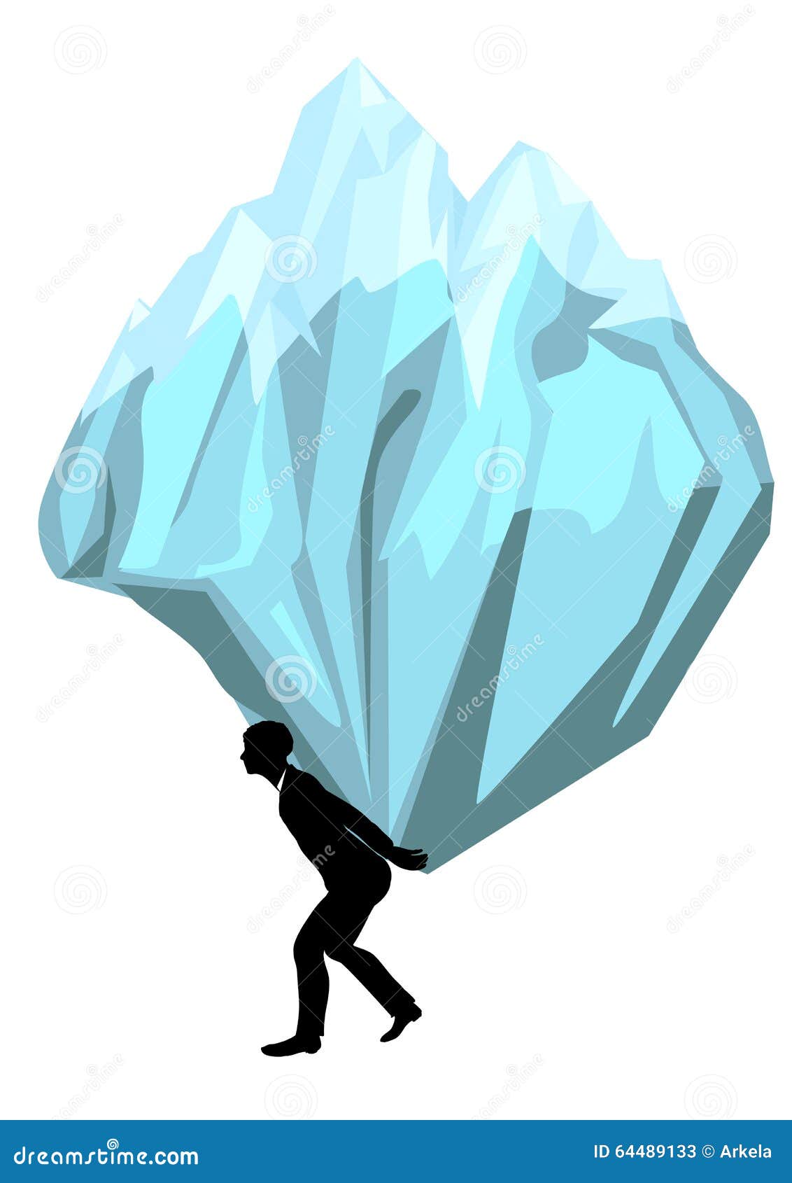 Clipart man carrying heavy load