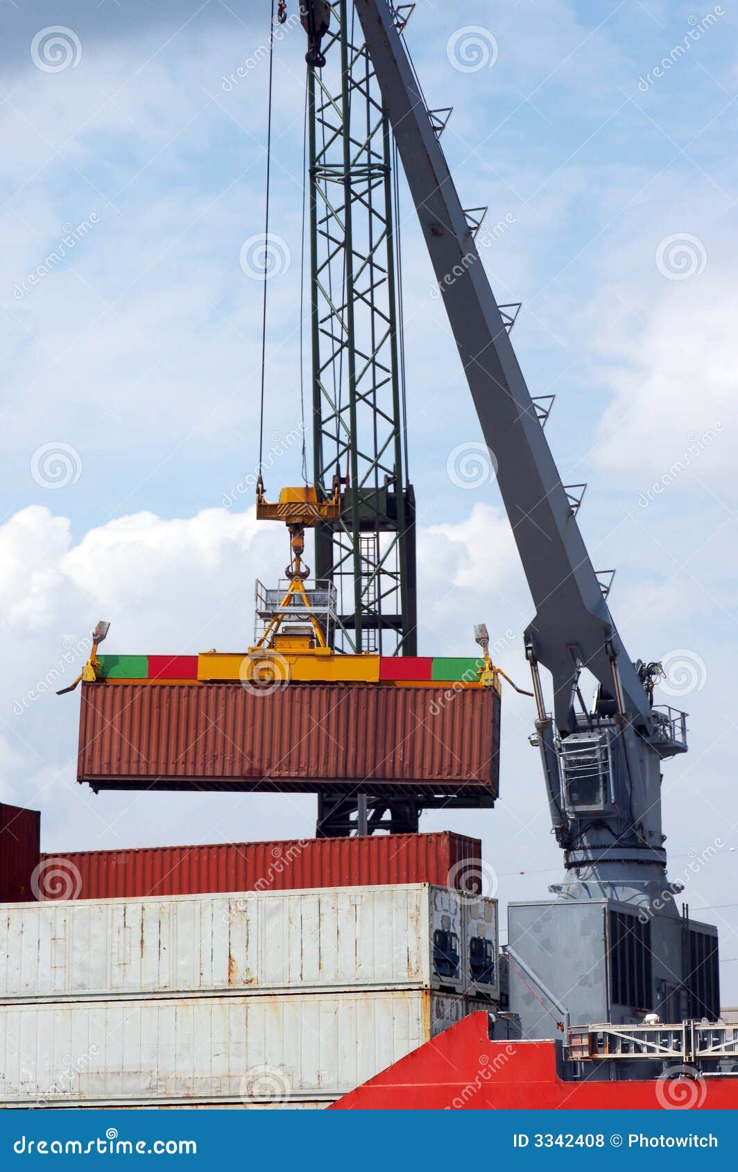 Carrying one container stock photo. Image of carry, bulk - 3342408