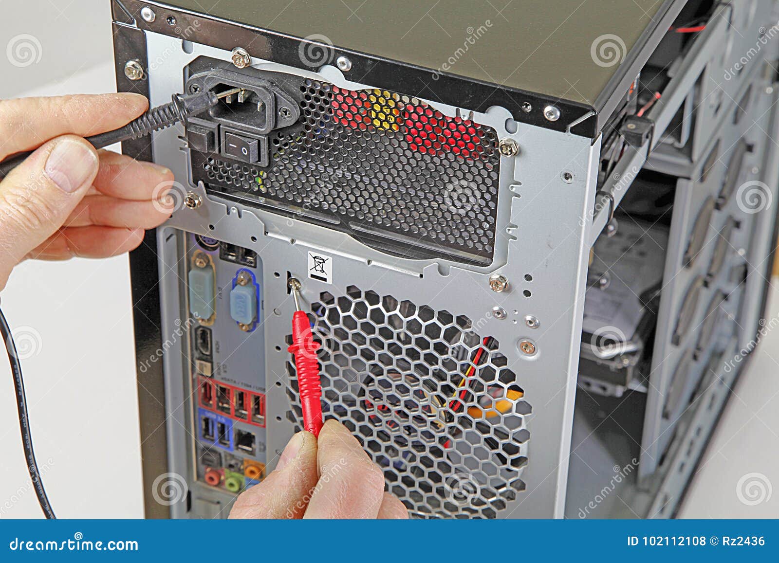 Carrying Out an Annual Computer Health Check Service Stock Photo ...