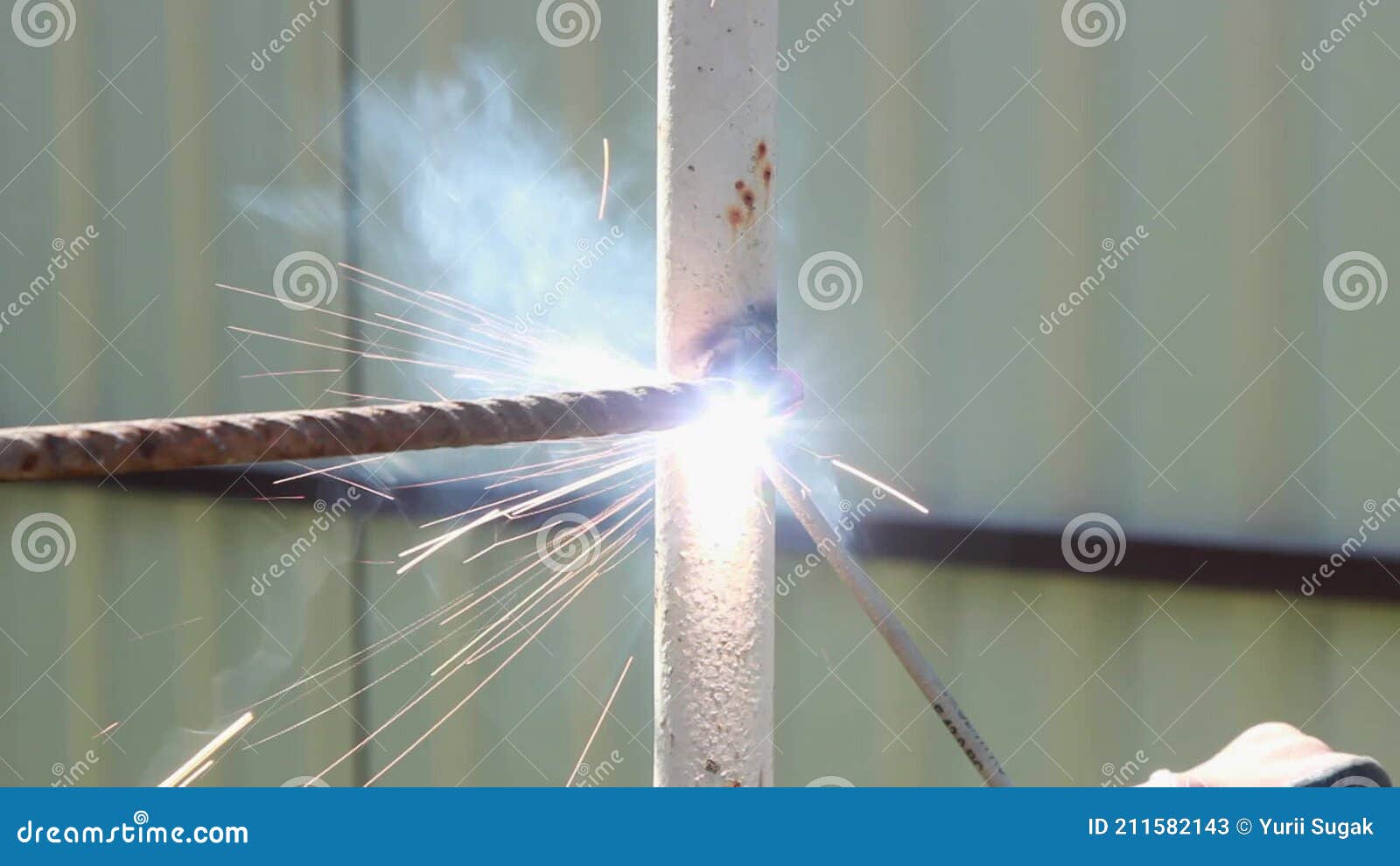 Carrying Out Welding Works by Electric Welding Stock Video - Video of ...