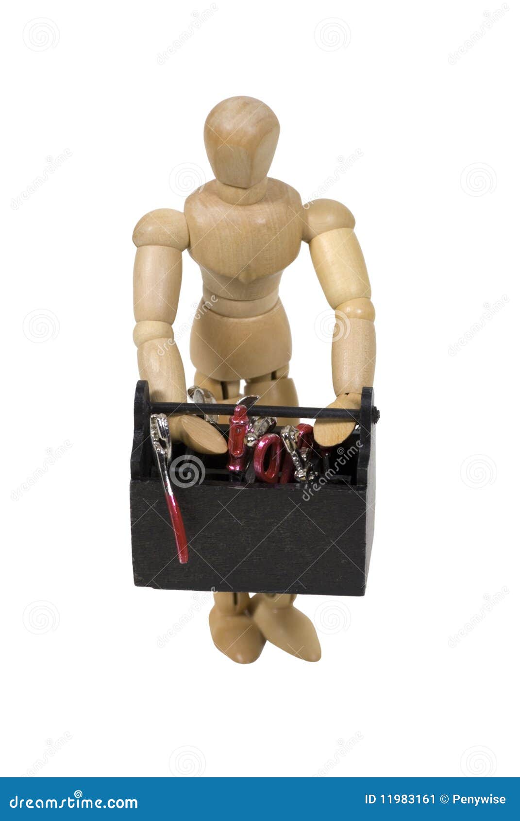 Carrying Toolbox stock image. Image of maintenance, pose - 11983161