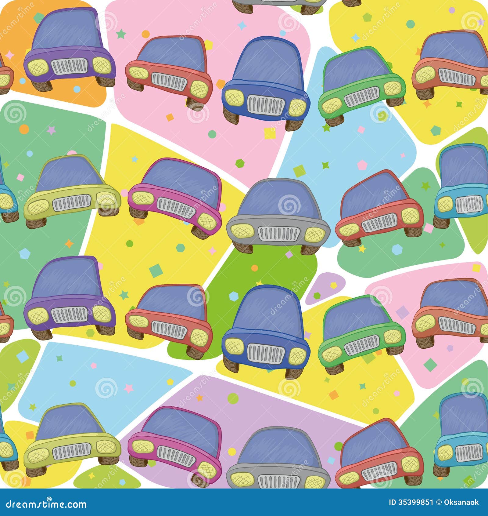 Cars and Abstract Pattern, Seamless Stock Vector - Illustration of ...