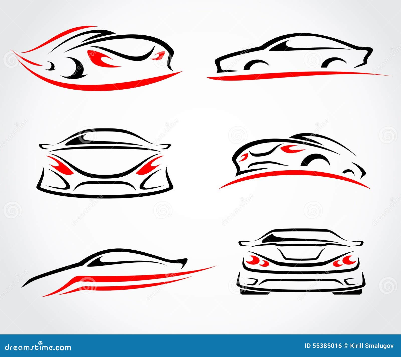 Cars abstract set. Vector stock vector. Illustration of background ...