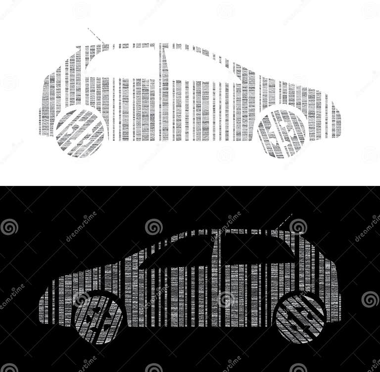 Cars as barcode stock illustration. Illustration of concept - 28600159