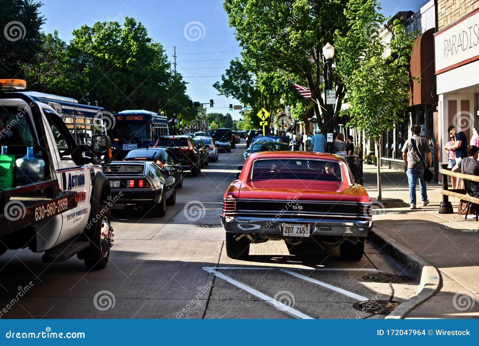 Cars in a busy street editorial stock image. Image of automobile ...