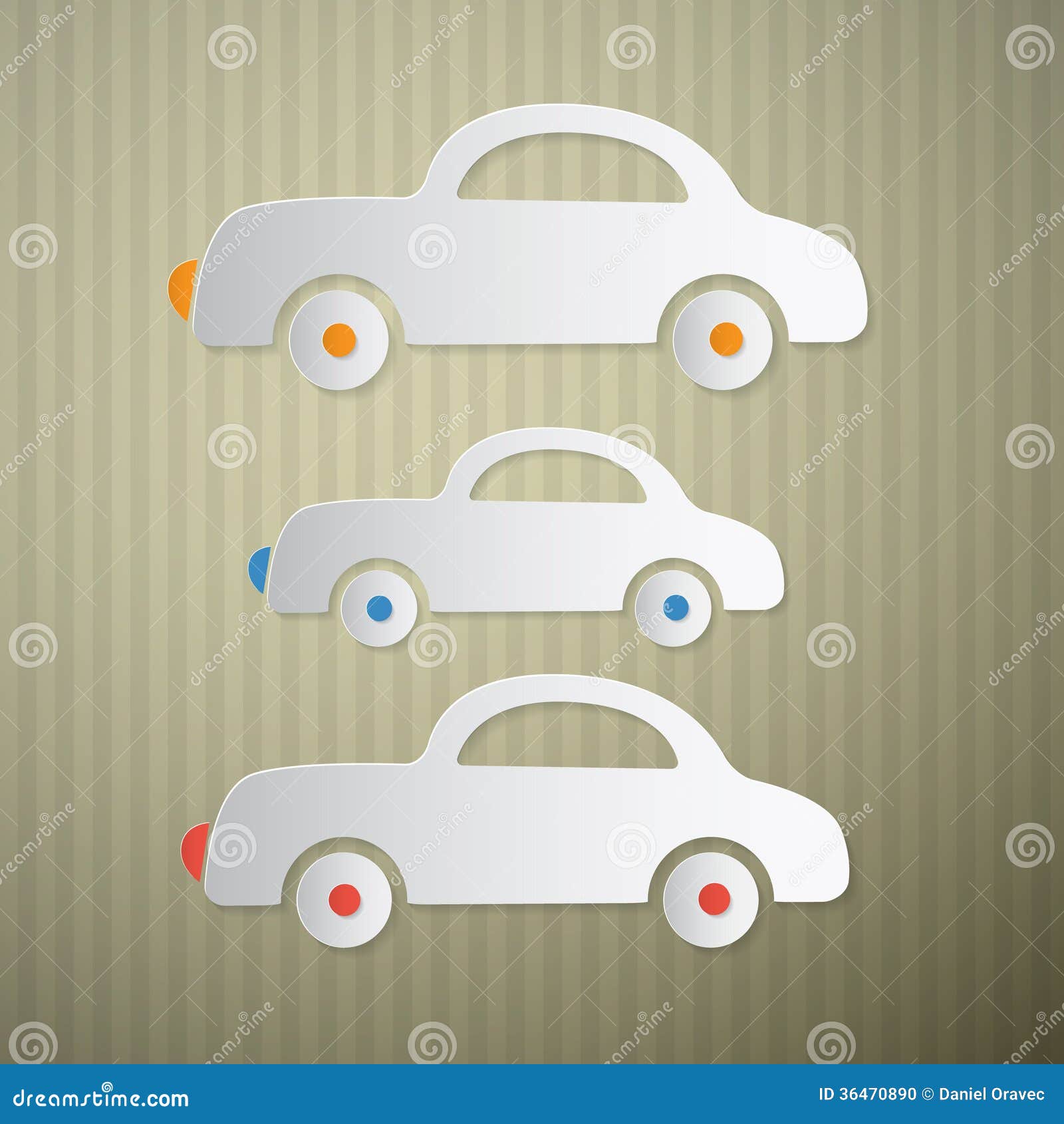 Cars on Cardboard Background Stock Vector - Illustration of icon ...