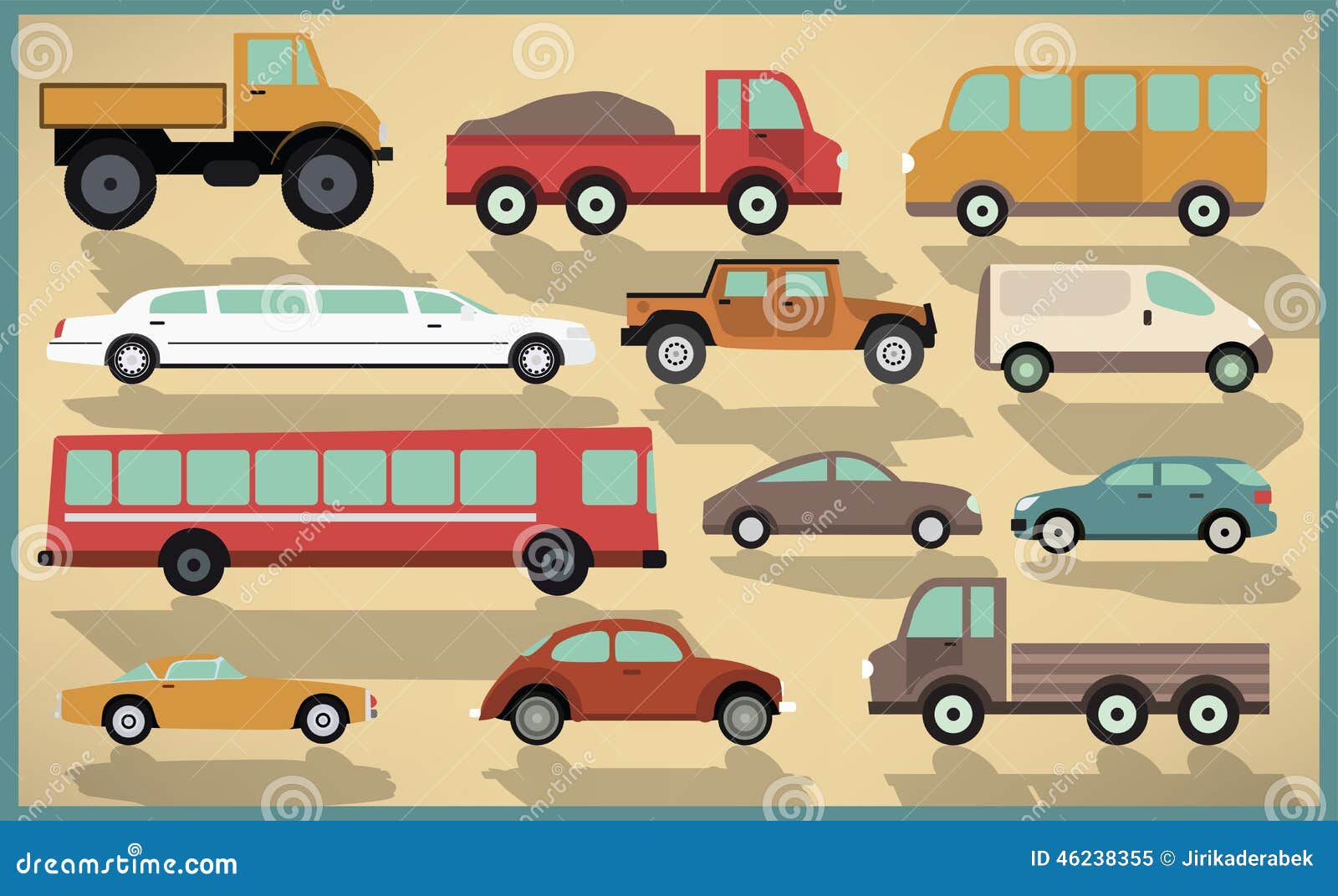 Cars Collection Cartoon Vector | CartoonDealer.com #46238355
