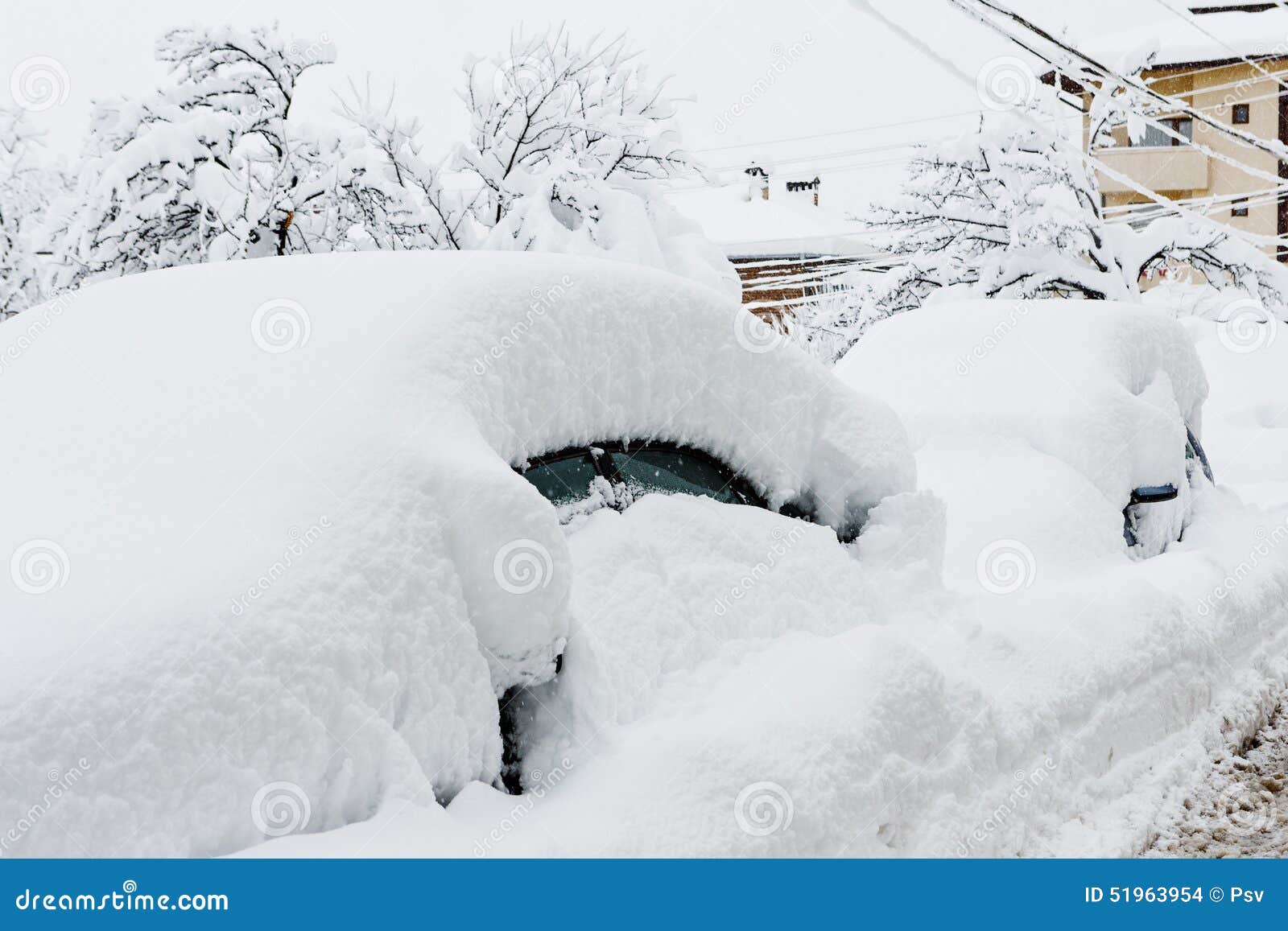 Cars Covered with a Thick Snow Layer Stock Photo - Image of thick ...
