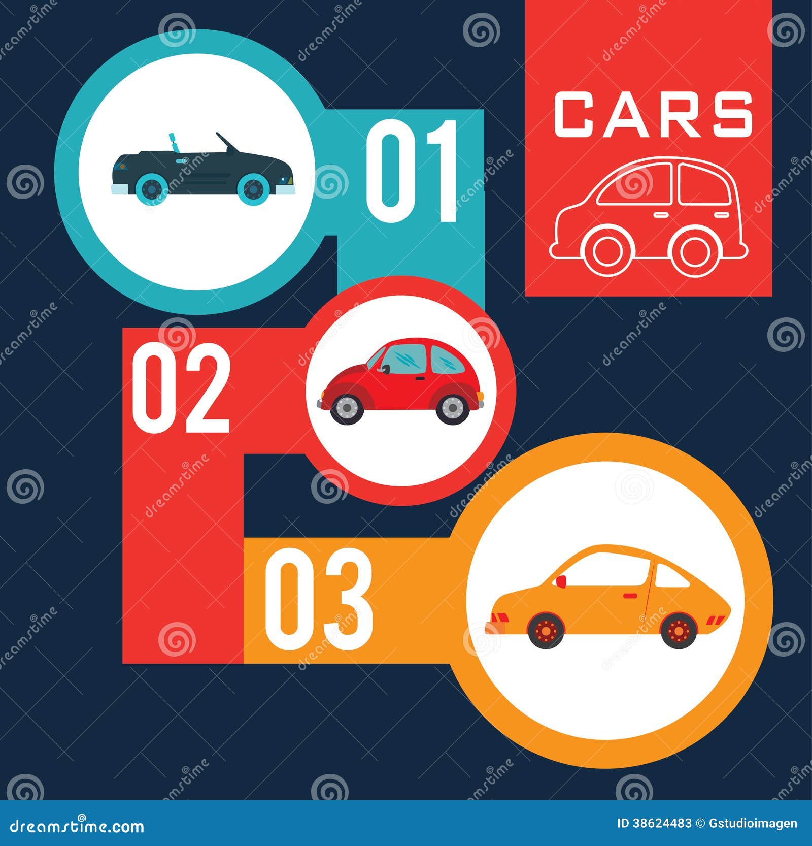 Cars Design Evolution Cartoon Vector Infographics | CartoonDealer.com ...