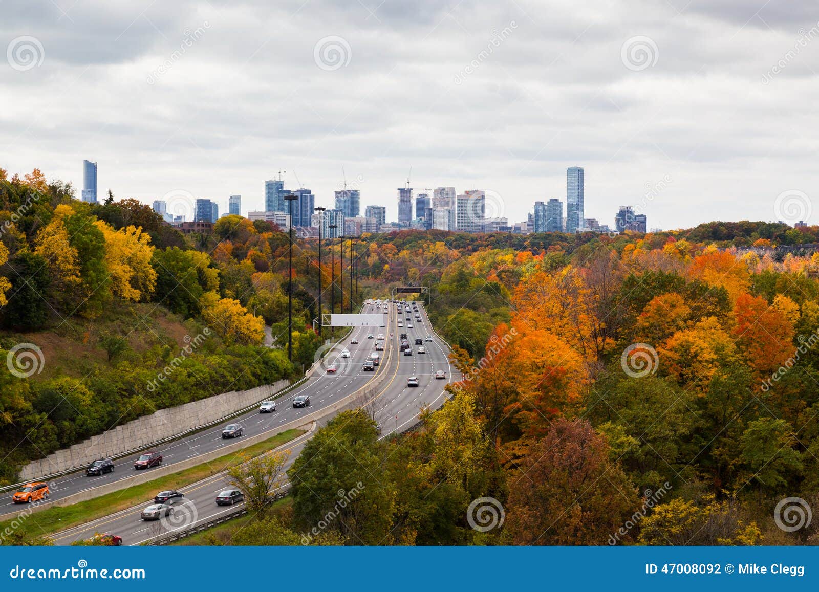 Cars on the Don Valley Highway Editorial Photography - Image of ...