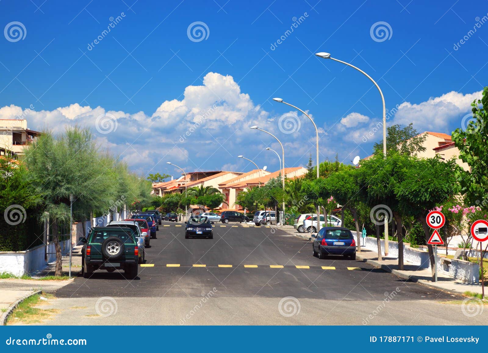 Cars drive on road stock image. Image of cityscape, european - 17887171