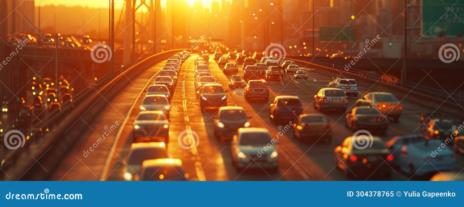 Cars Driving Down an Expressway in Sunset Travel Experience Stock Image ...