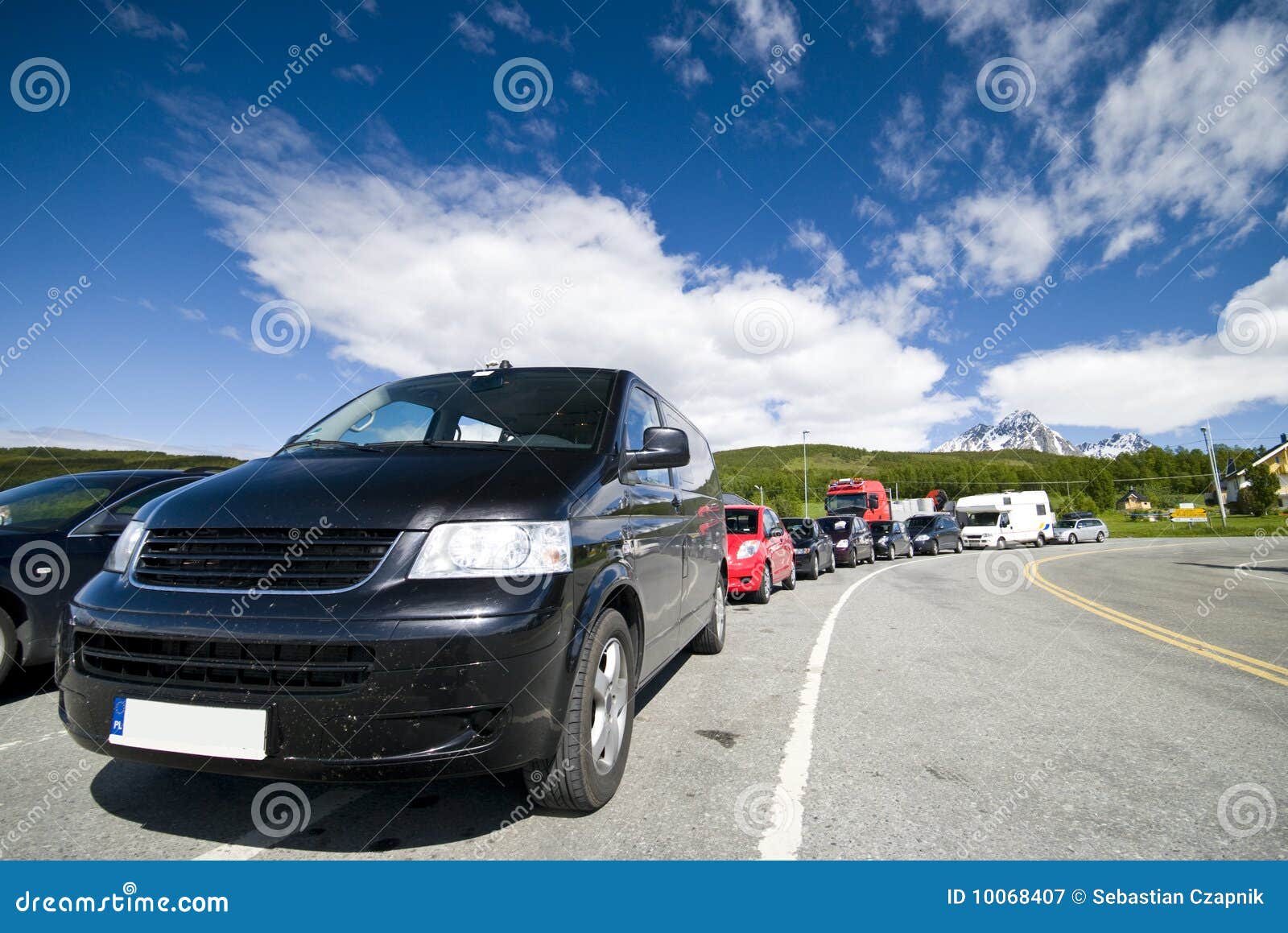 Cars at ferry crossing stock image. Image of line, transport - 10068407