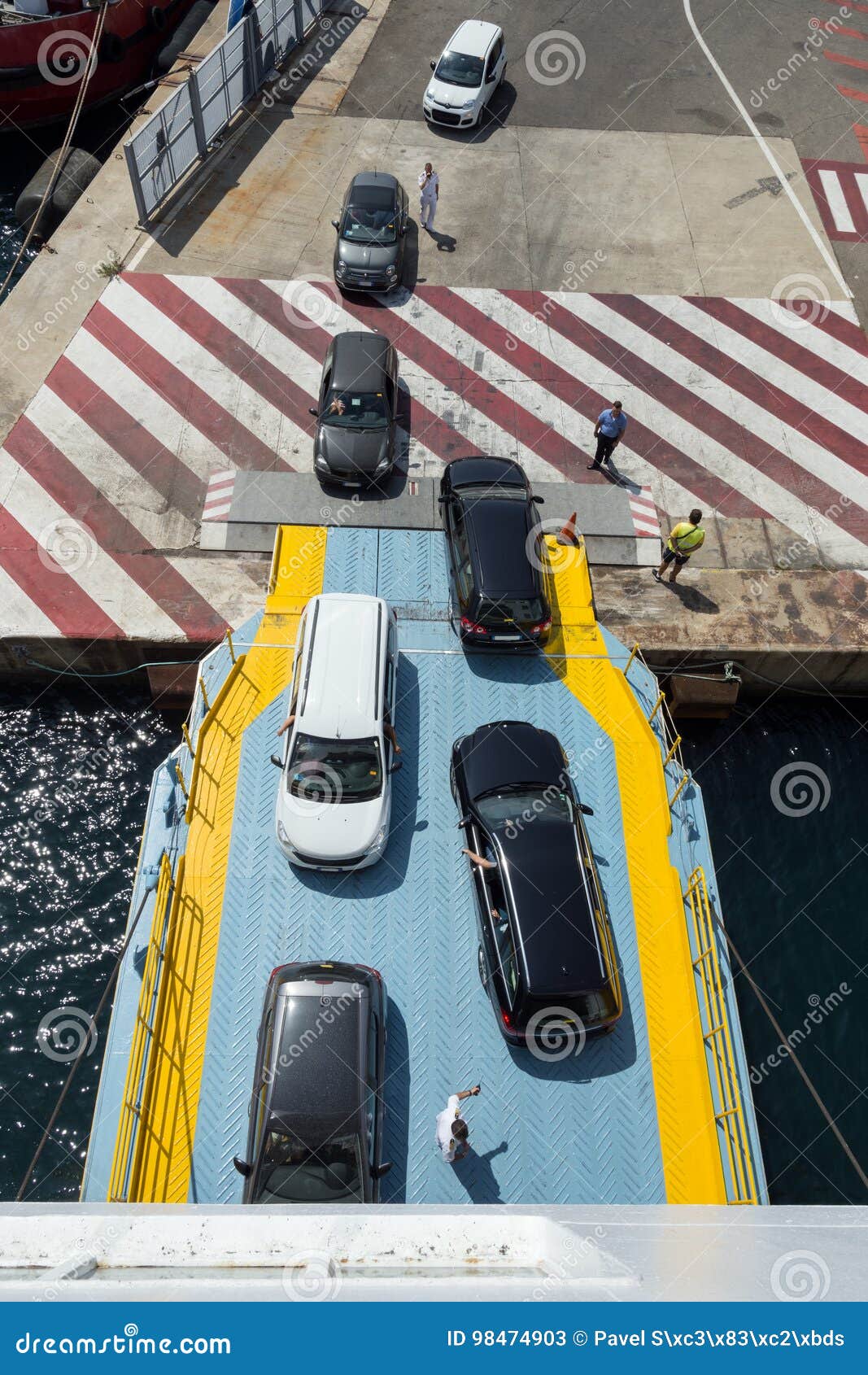Cars on the ferry ramp editorial stock photo. Image of automobile ...