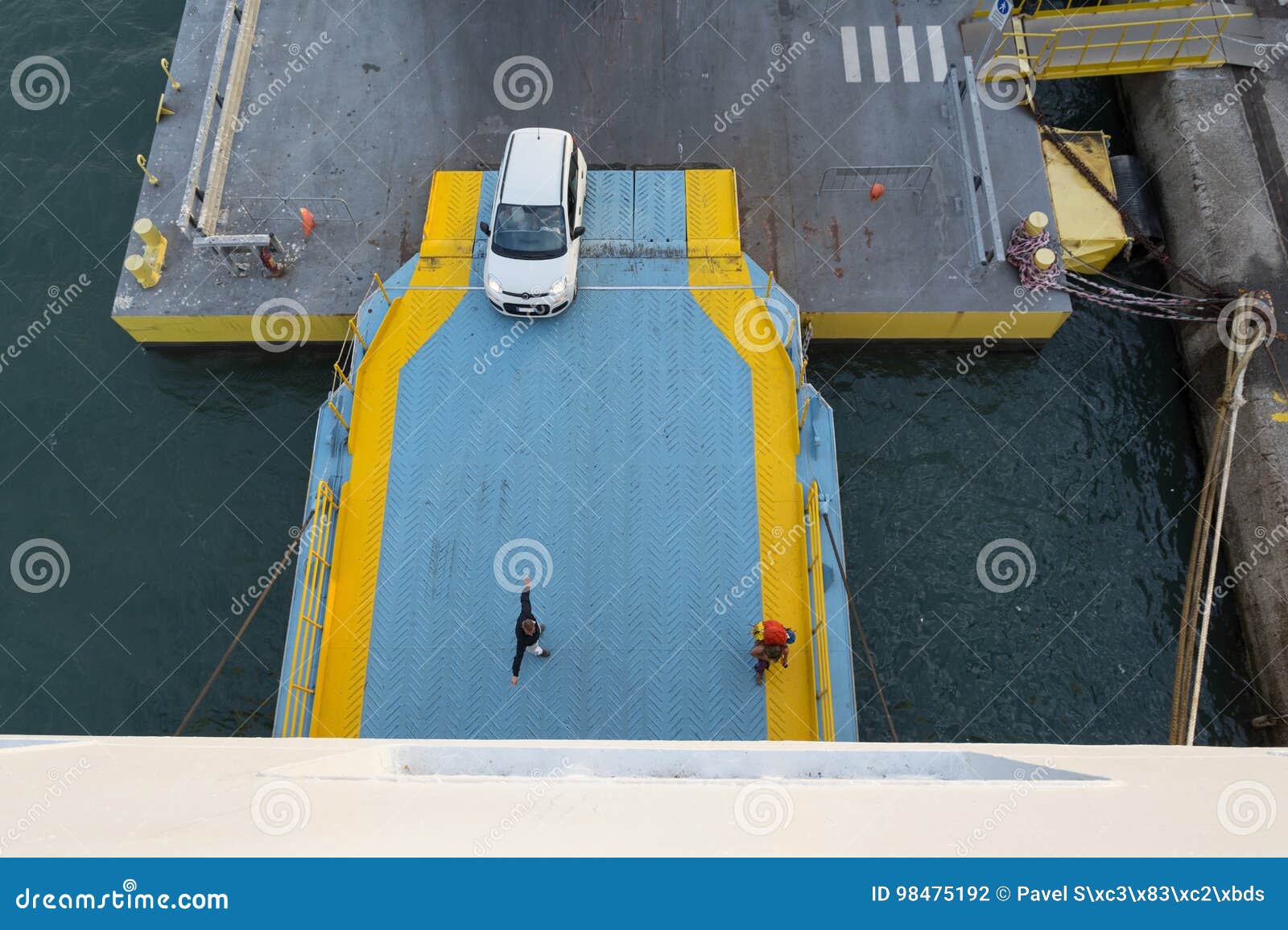 Cars on the ferry ramp editorial photography. Image of ferry - 98475192