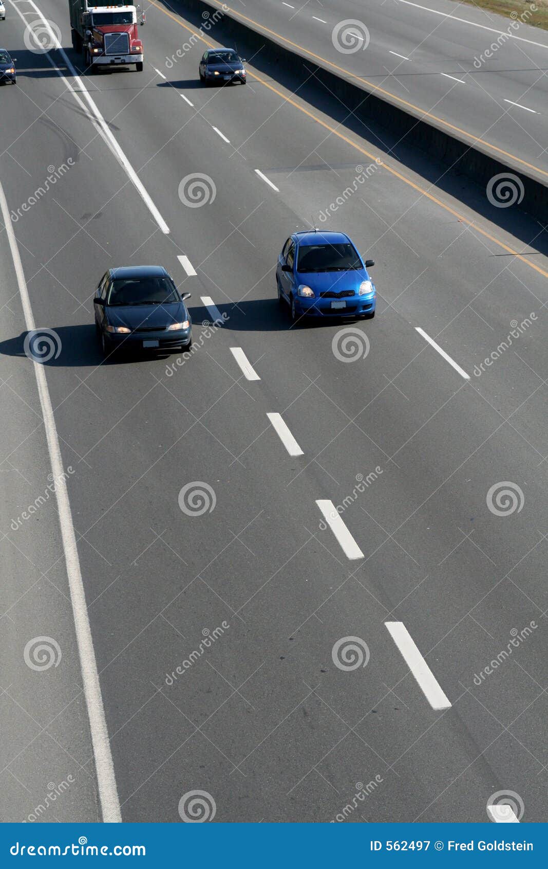 Cars on freeway stock image. Image of vehicle, carriageway - 562497