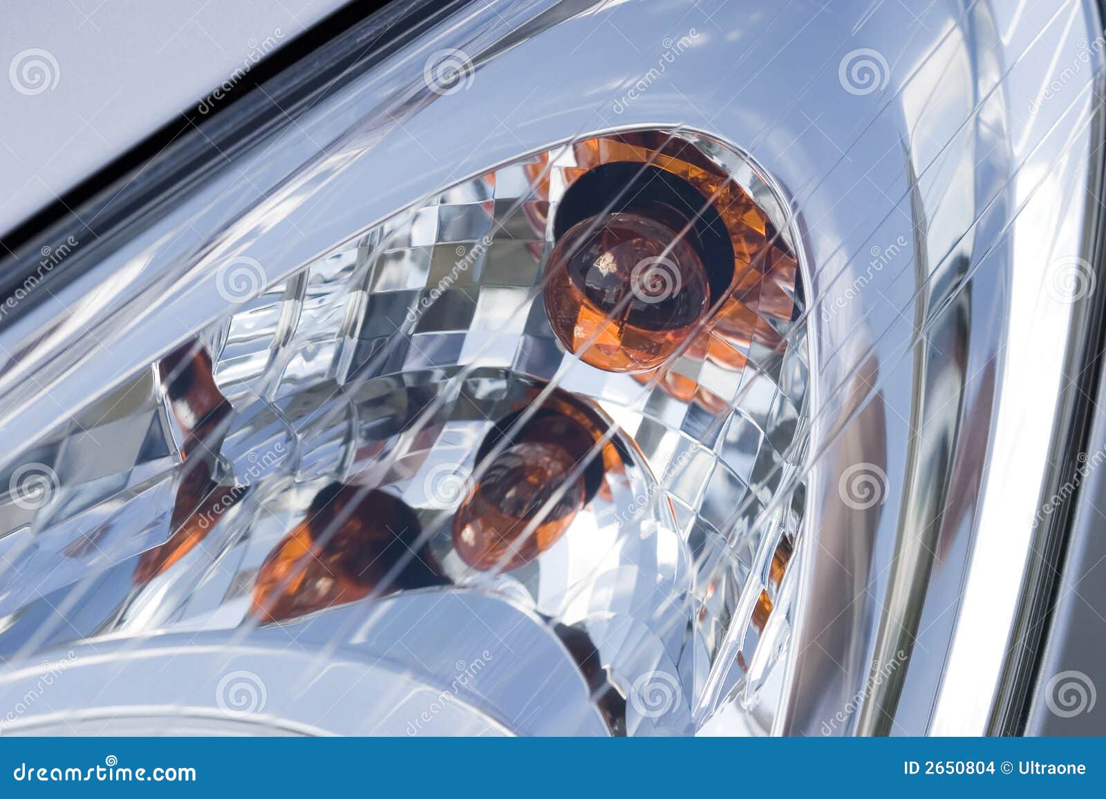 Cars headlight close-up stock photo. Image of light, bulb - 2650804