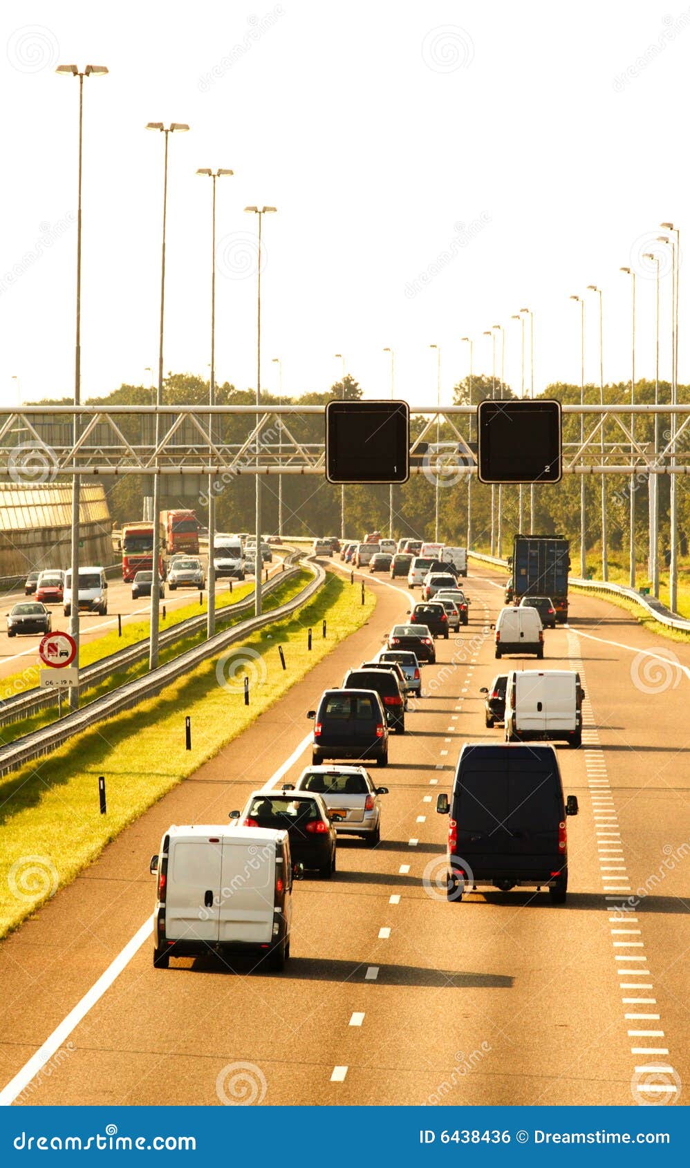 Cars on the Highway stock photo. Image of drive, automobile - 6438436