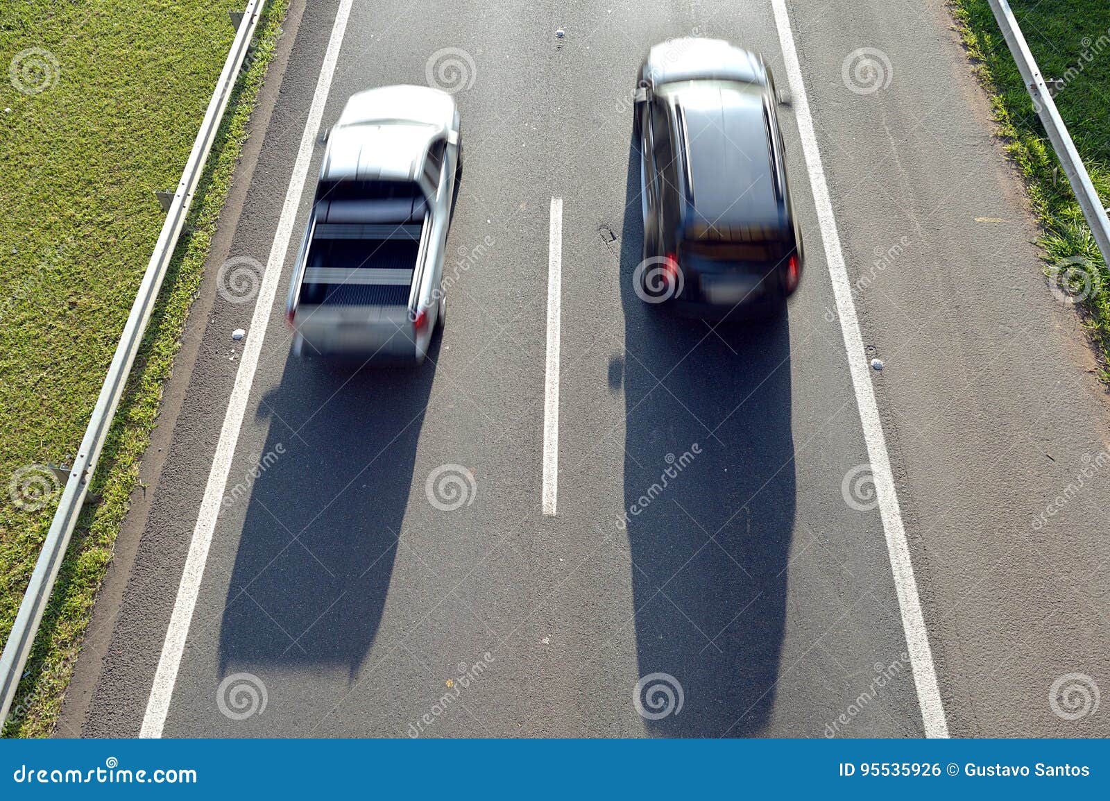 Cars on a Highway Seen Fromhigh Angle Stock Photo - Image of cars ...