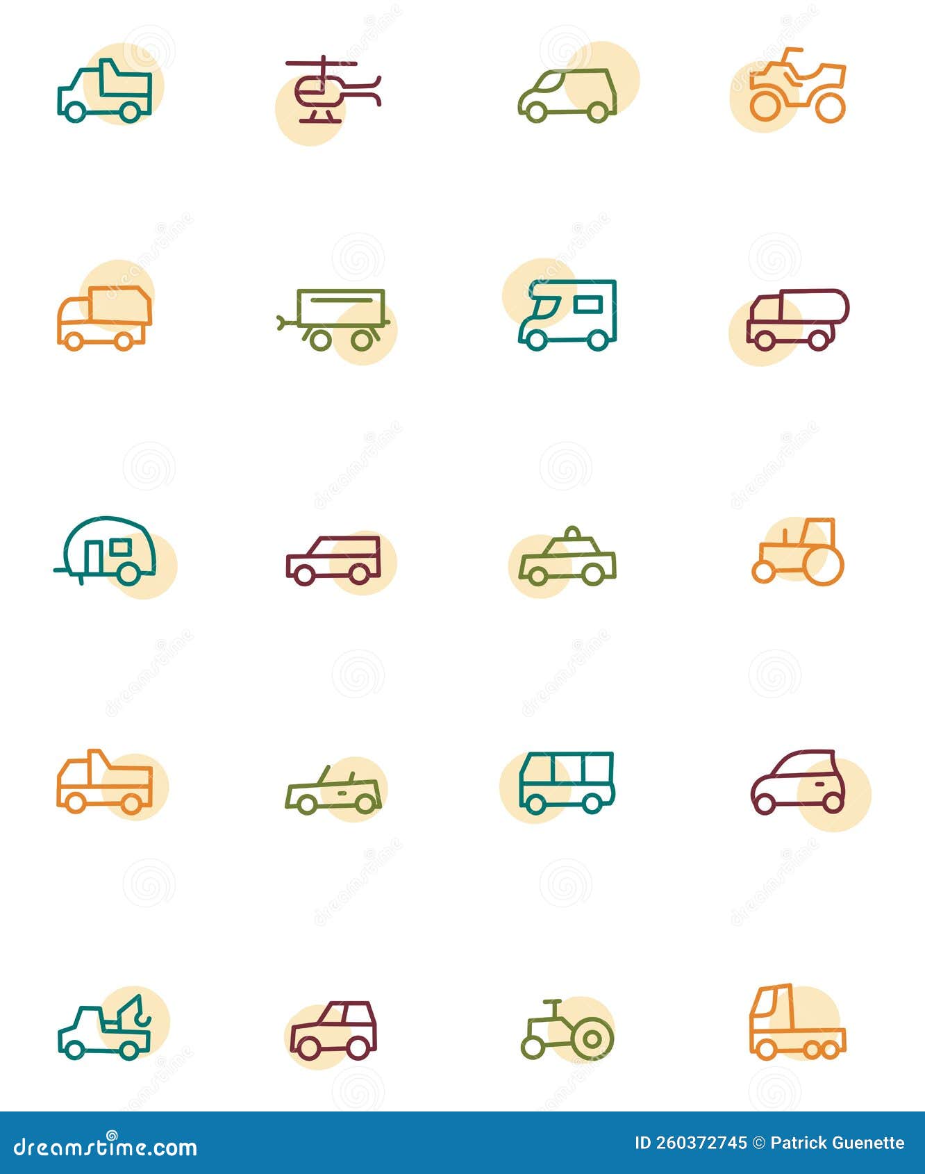 Cars icon pack, icon stock vector. Illustration of line - 260372745