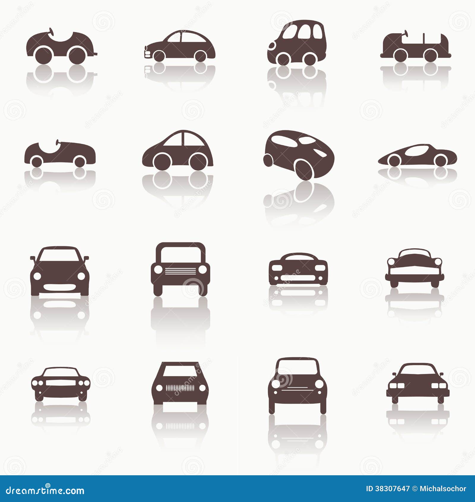 Cars Icons Set Different Car Forms. Stock Vector - Illustration of ...