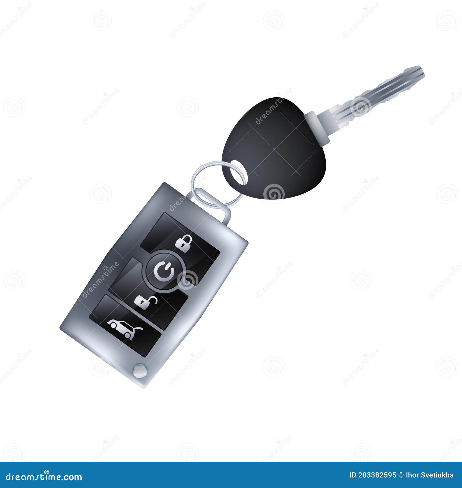 Cars Key with Control Buttons. Modern Realistic Metallic Cars Key Stock ...