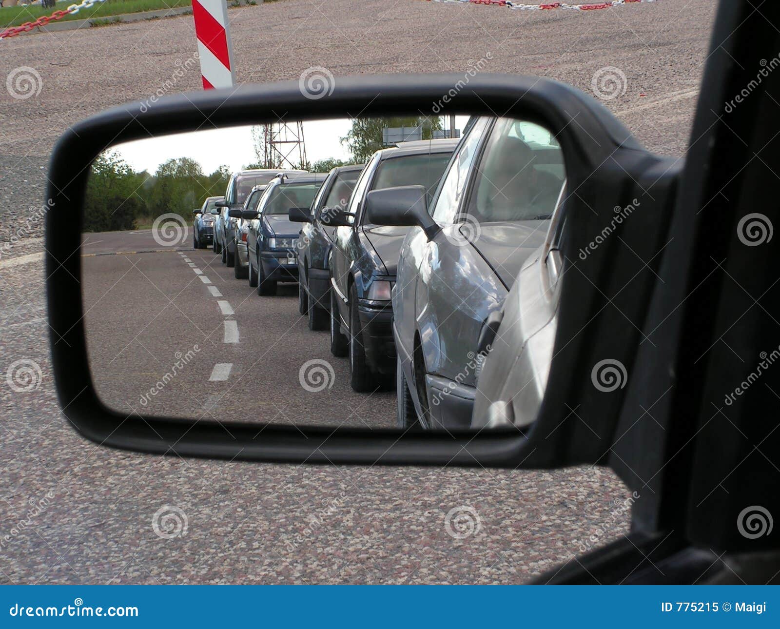 Cars in the line stock image. Image of mirror, automobile - 775215