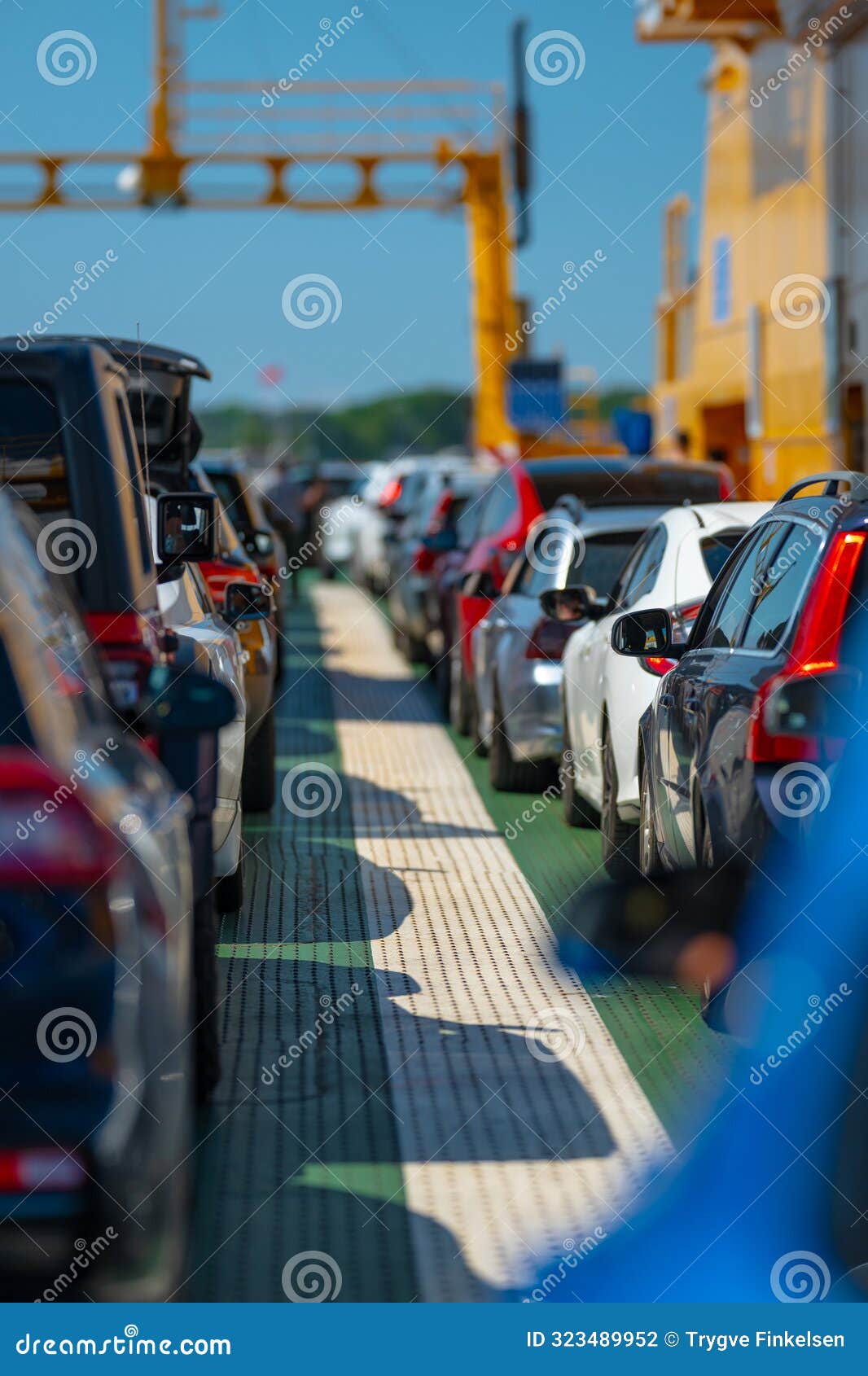 Cars Lined Up on the Car Deck of a Ferry.. Stock Photo - Image of tour ...