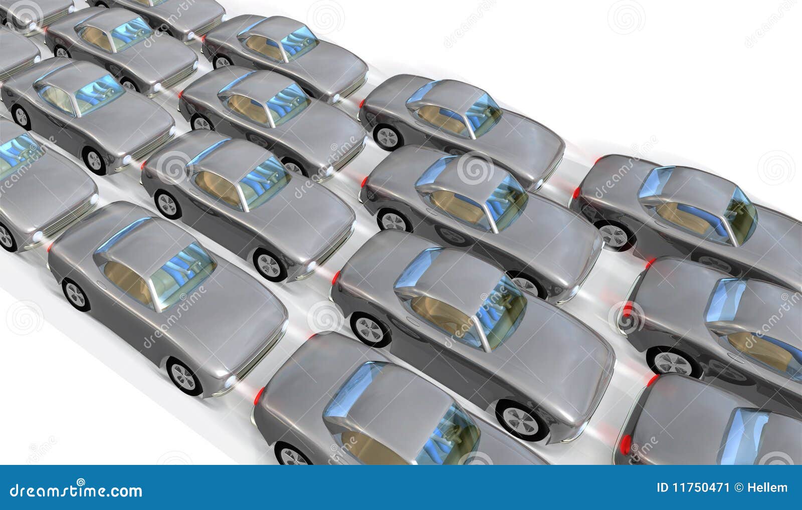Cars in long queues stock illustration. Illustration of bumper - 11750471