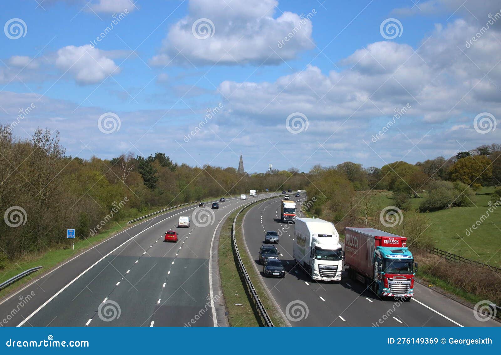 Cars and Lorries on Three Lane M6 Motorway Editorial Stock Image ...