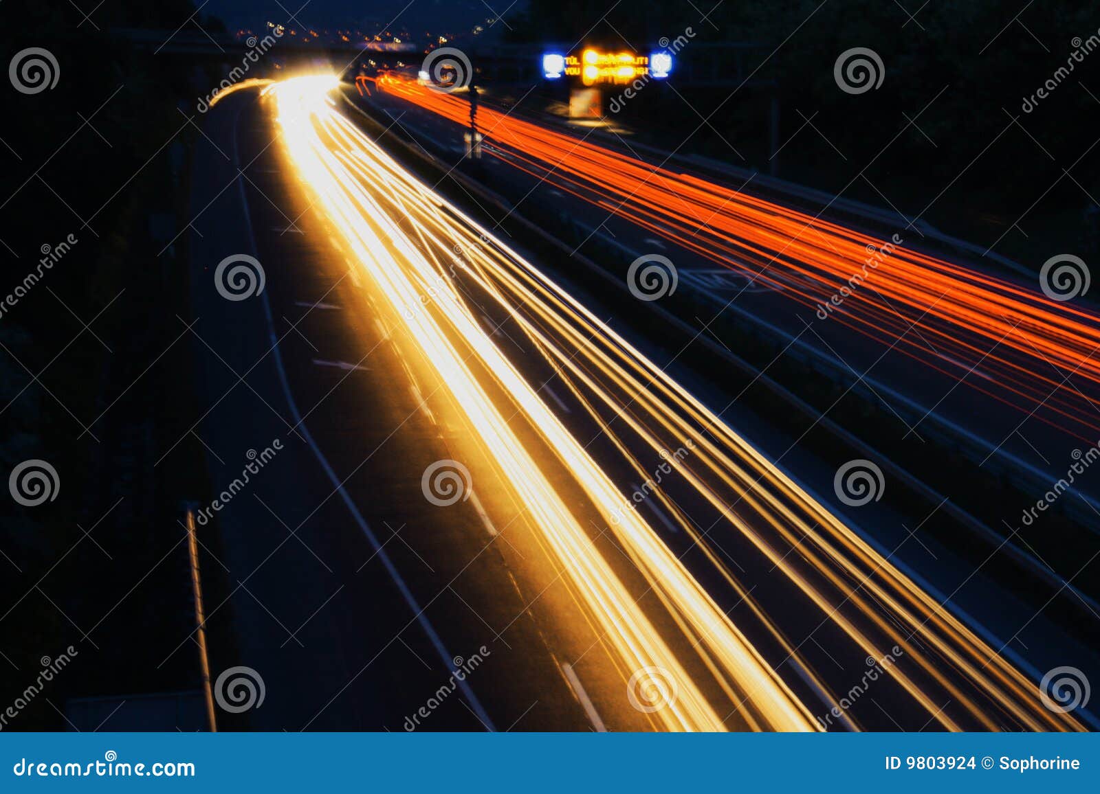 Cars in motion on highway stock photo. Image of streak - 9803924