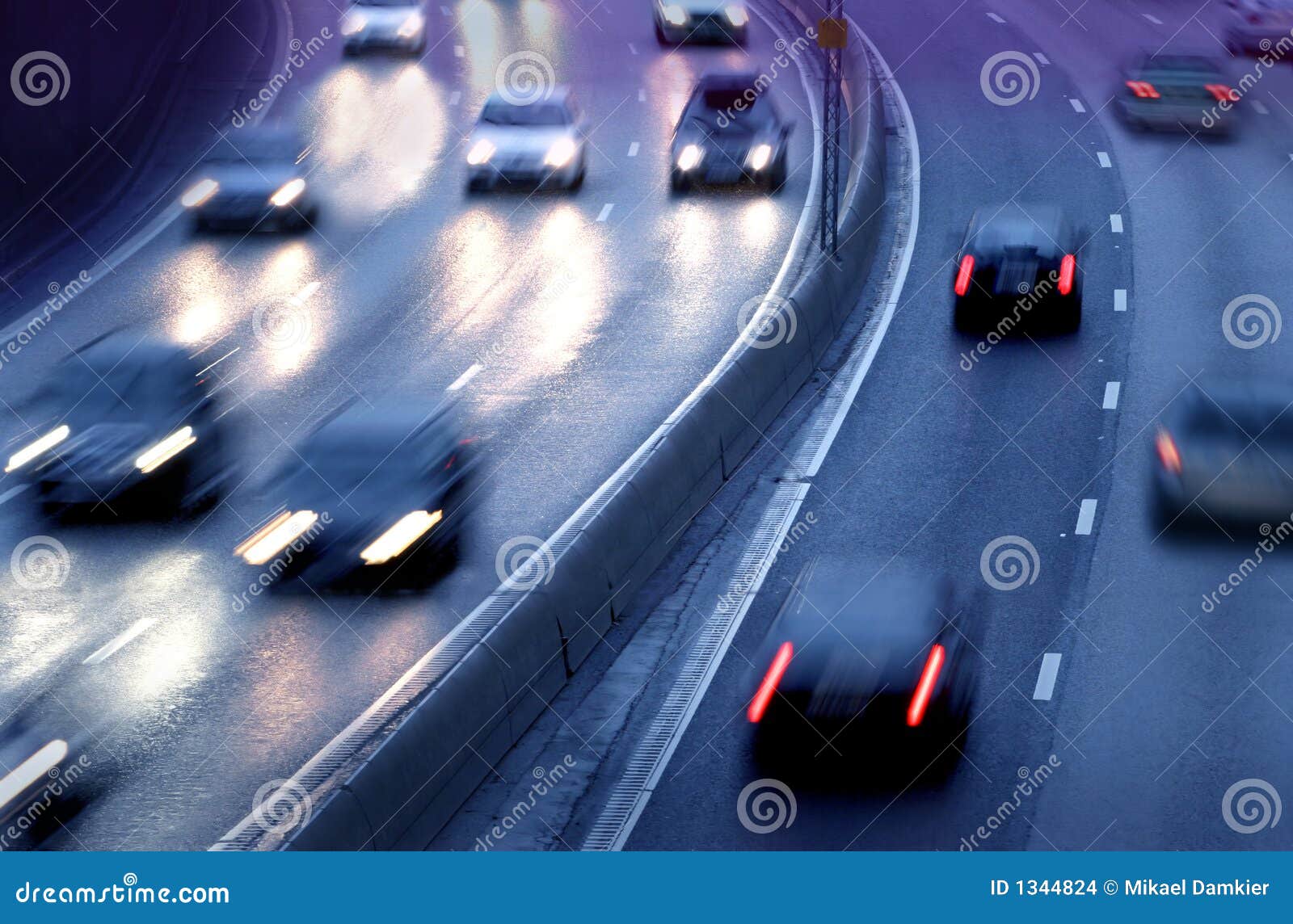 Cars at night stock photo. Image of movement, alley, dream - 1344824