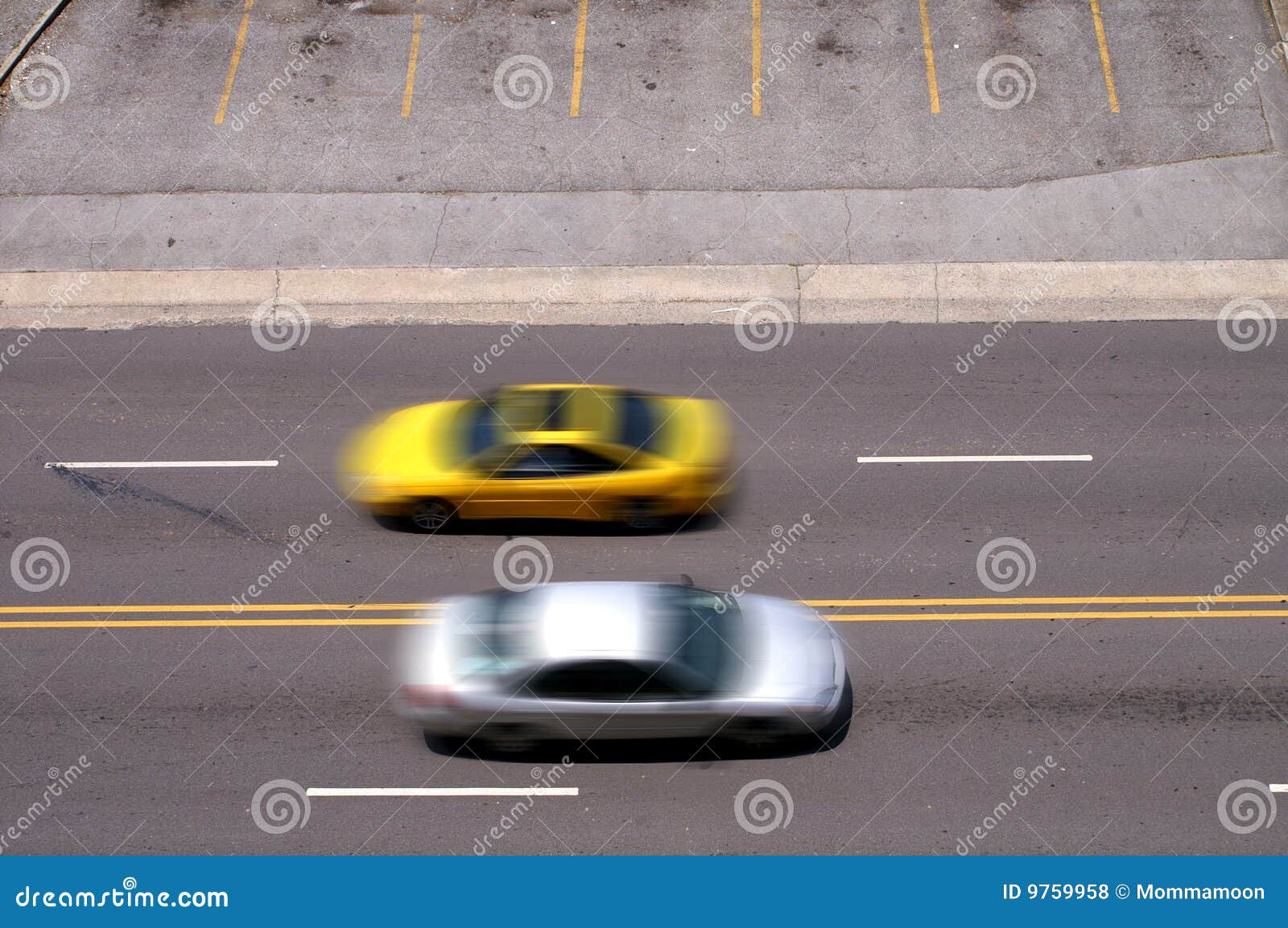 Cars Pass in Motion stock photo. Image of roadway, transportation - 9759958