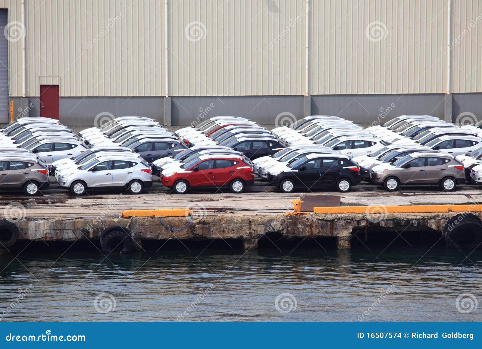 Cars at the port stock photo. Image of vehicle, automobiles - 16507574