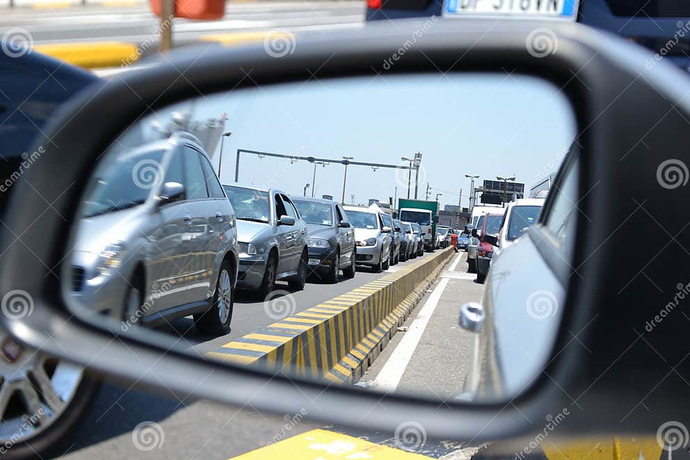 Cars queue stock image. Image of rearview, automobiles - 20016555