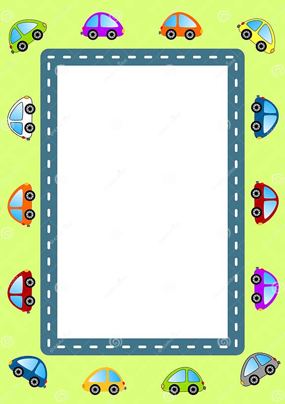 Cars and Road Frame stock illustration. Illustration of auto - 24369315