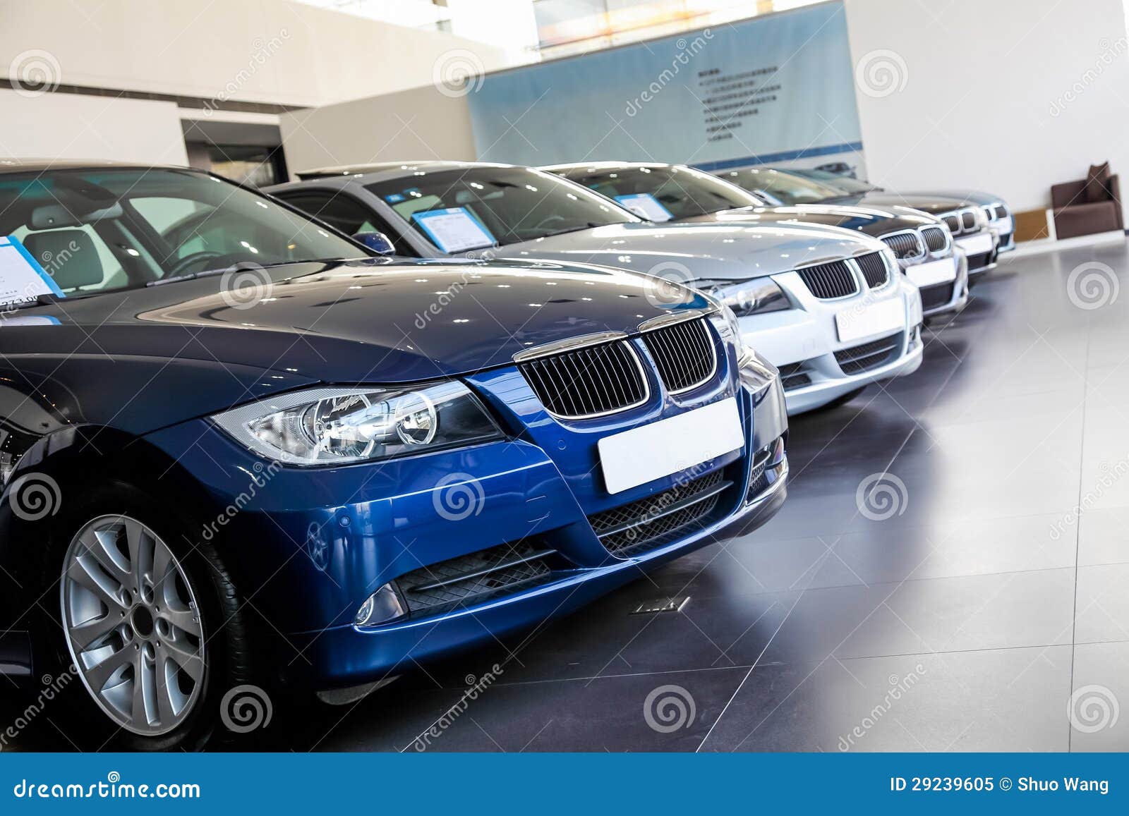 Cars for sale in showroom stock image. Image of dealer - 29239605