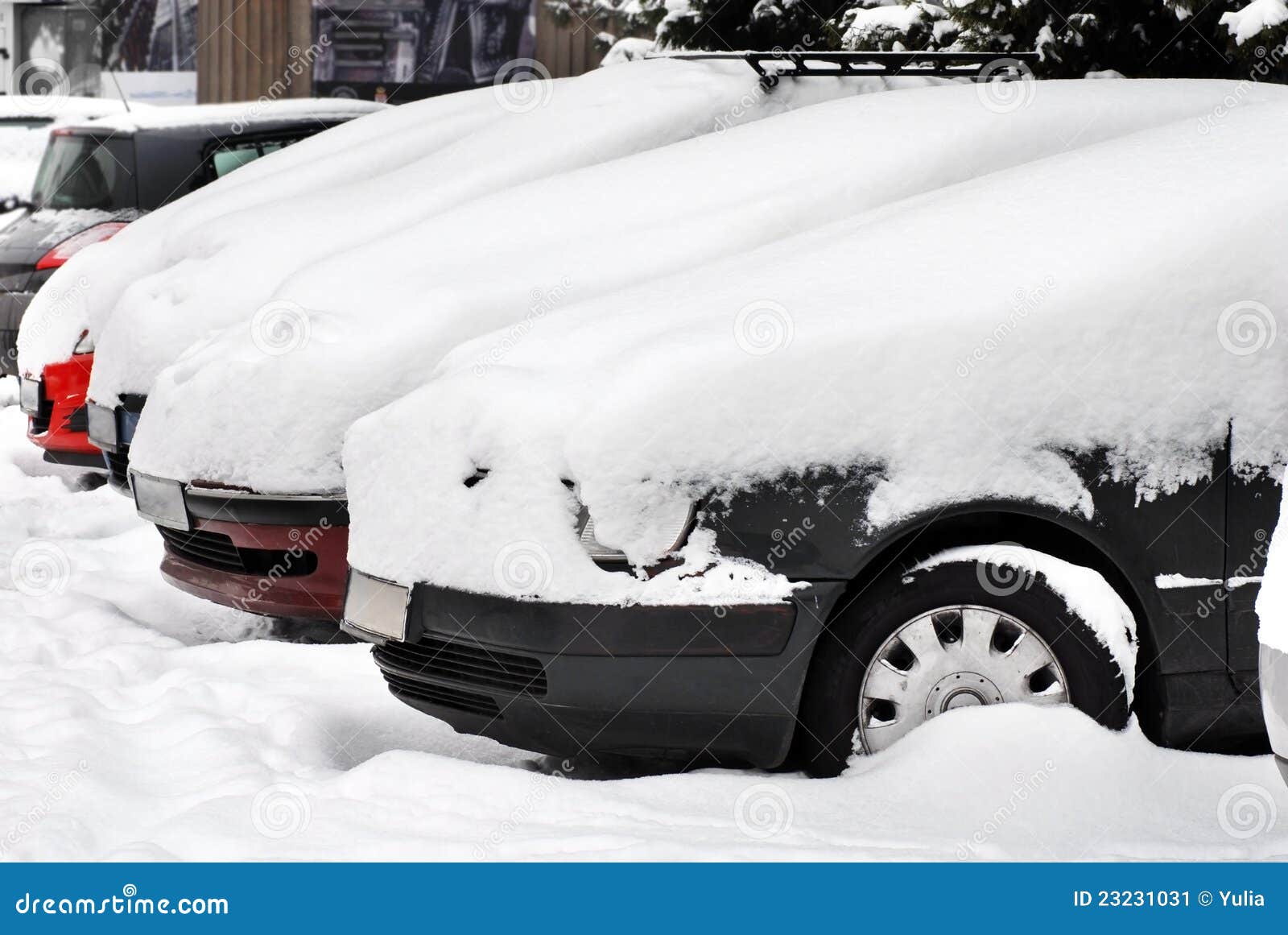 Cars at snow stock image. Image of street, weather, frozen - 23231031