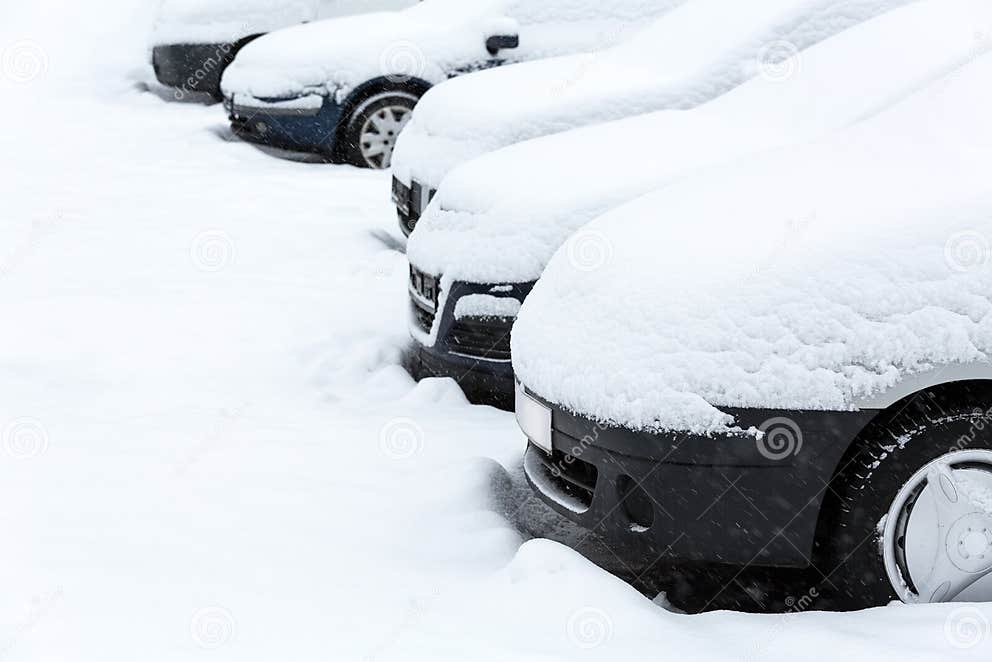 Cars after snowfall stock photo. Image of urban, frozen - 29189192