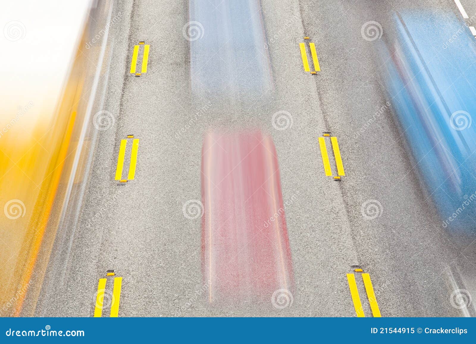 Cars Speeding Along Highway Stock Image - Image of speeding, motion ...