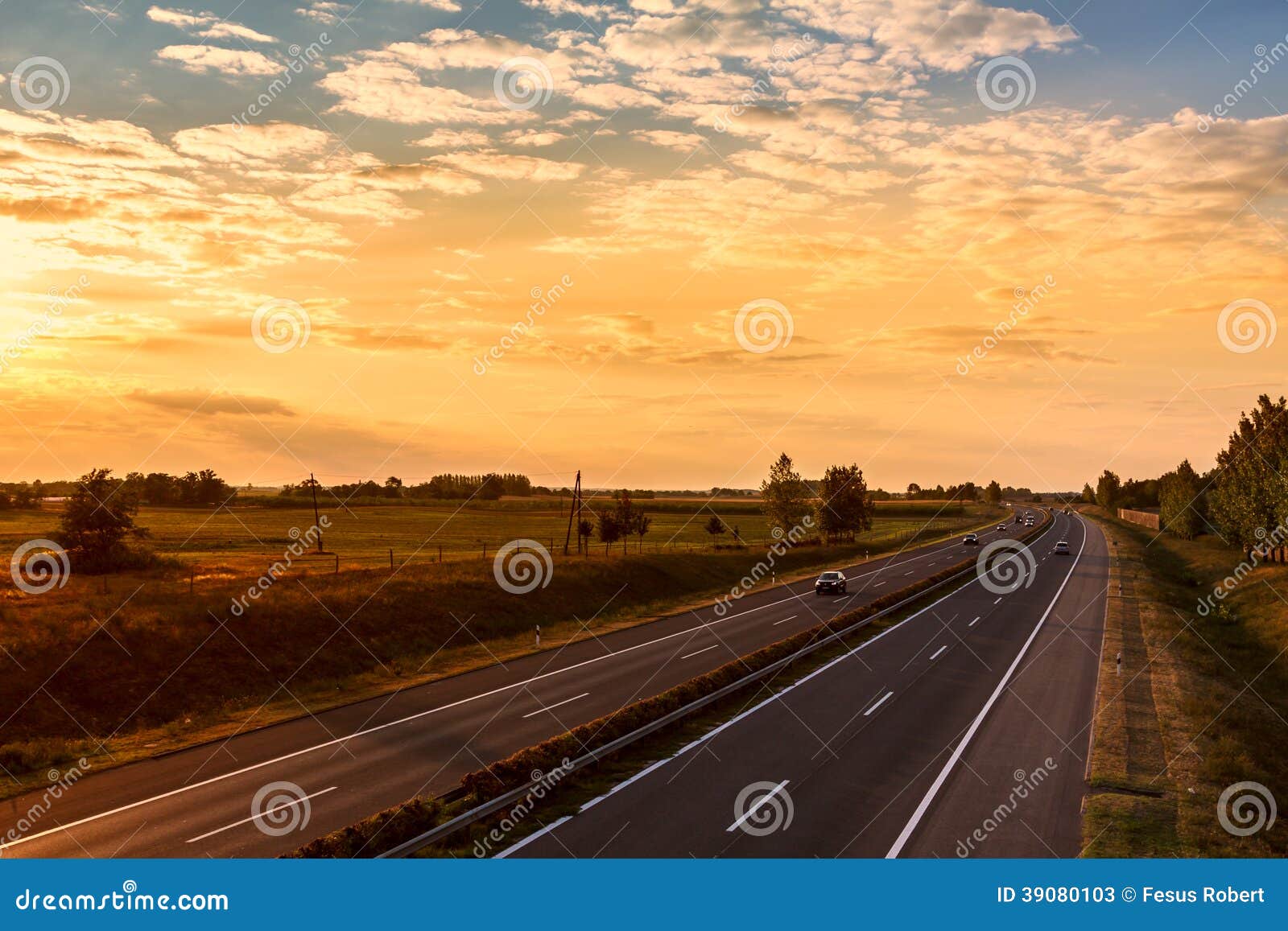 Cars speeding on a highway stock image. Image of journey - 39080103