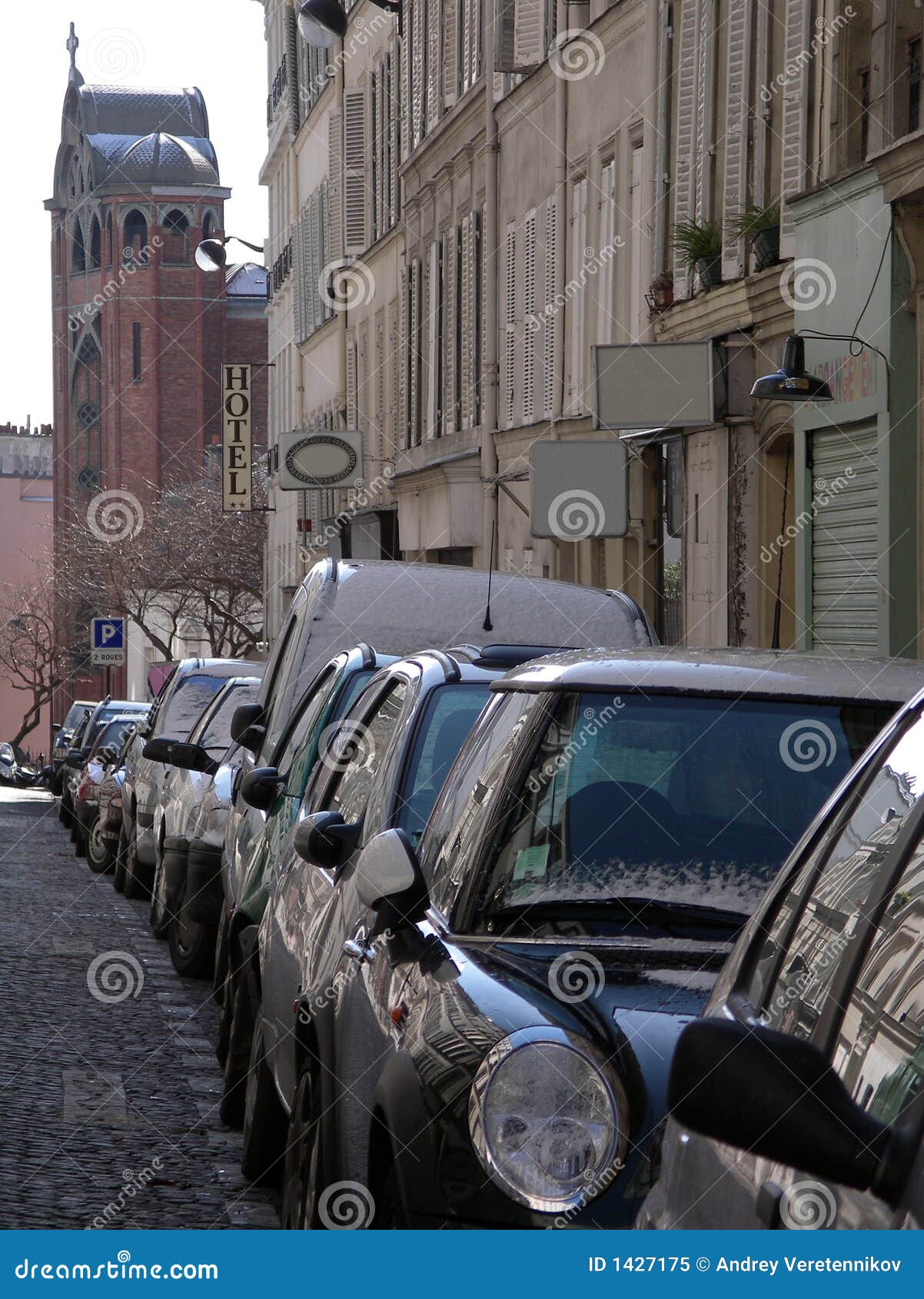 Cars on the street stock image. Image of spring, sculptures - 1427175