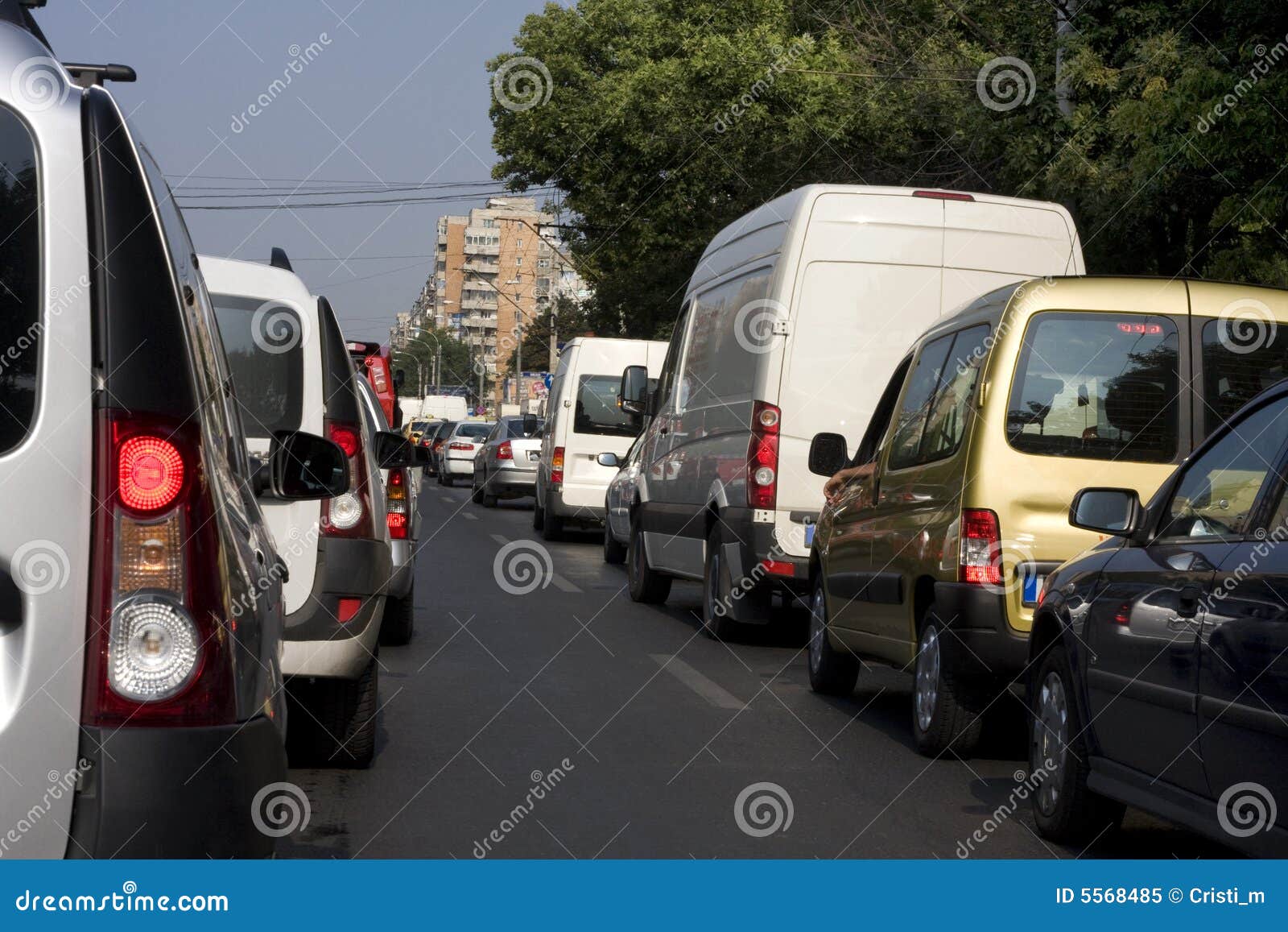 Cars in Waiting in Heavy Traffic Stock Image - Image of commute, lane ...