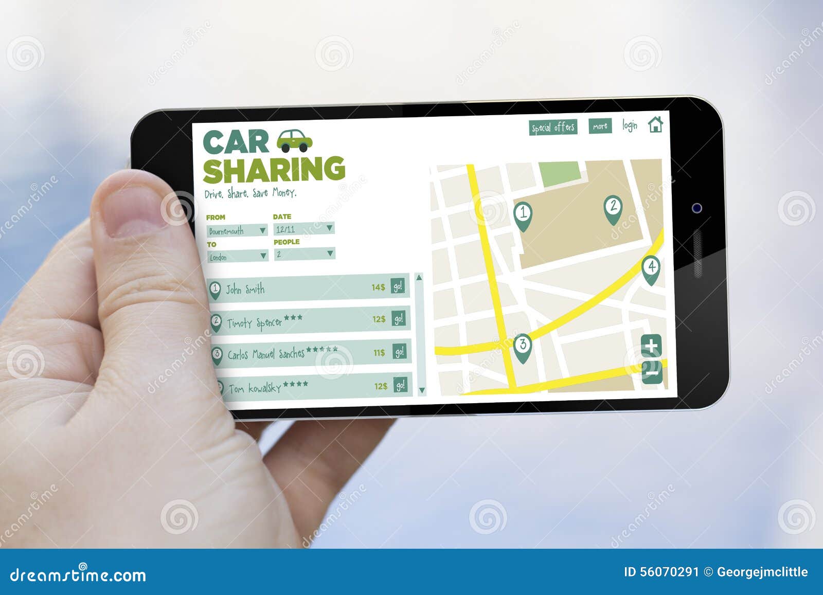 Carsharing- Handy stockbild. Bild von intelligent, handy - 56070291