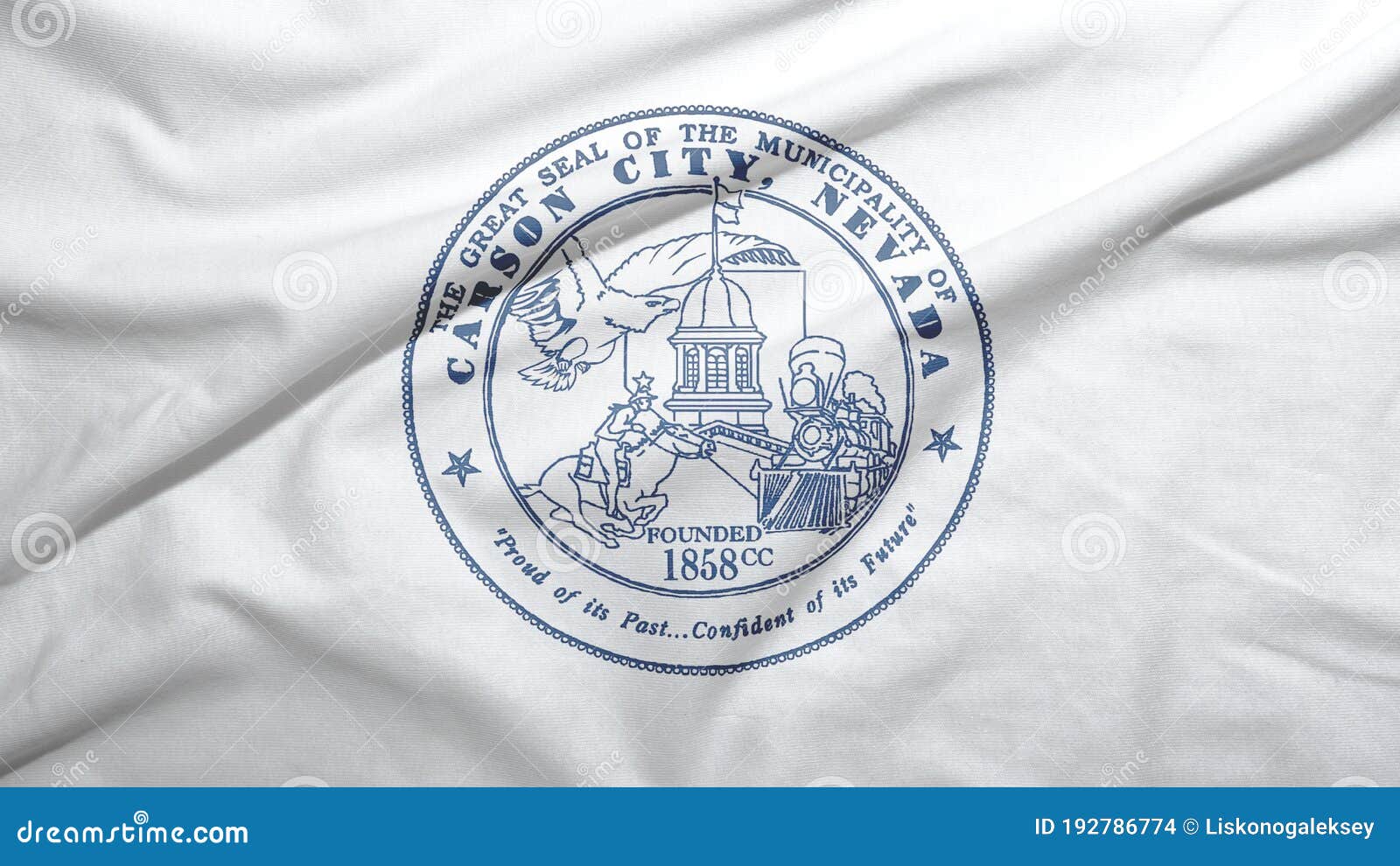 Carson Of Nevada Of United States Flag Background Stock Photo ...