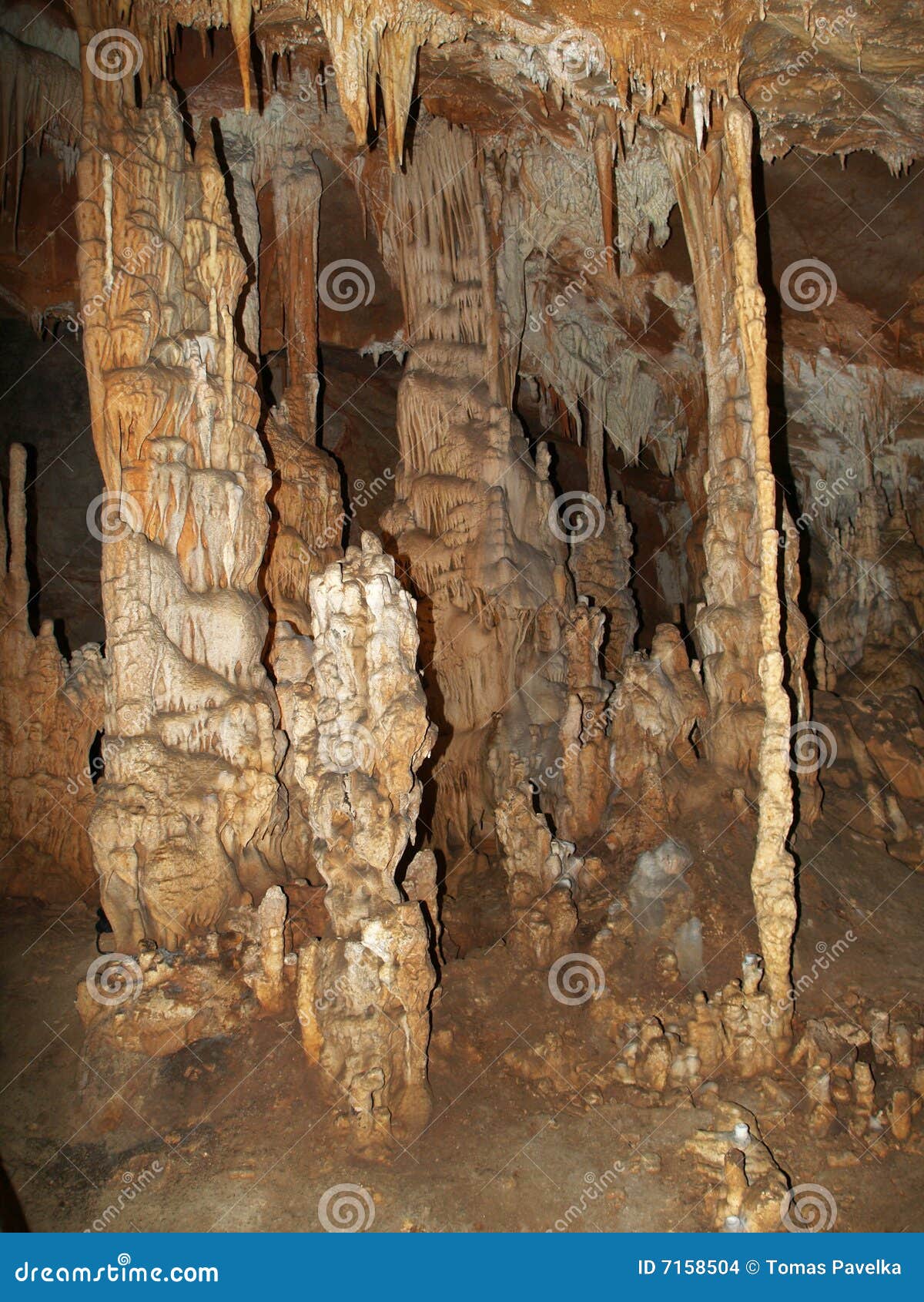 Carst decoration of cave stock photo. Image of speleologist - 7158504