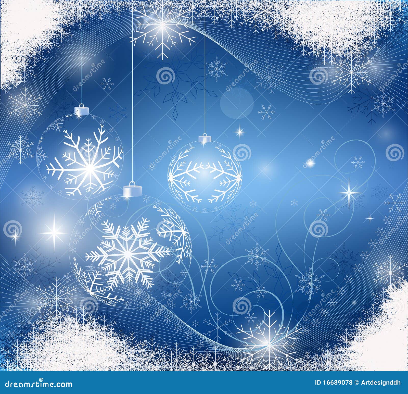 Cartão de Natal azul ilustração do vetor. Ilustração de decorativo ...