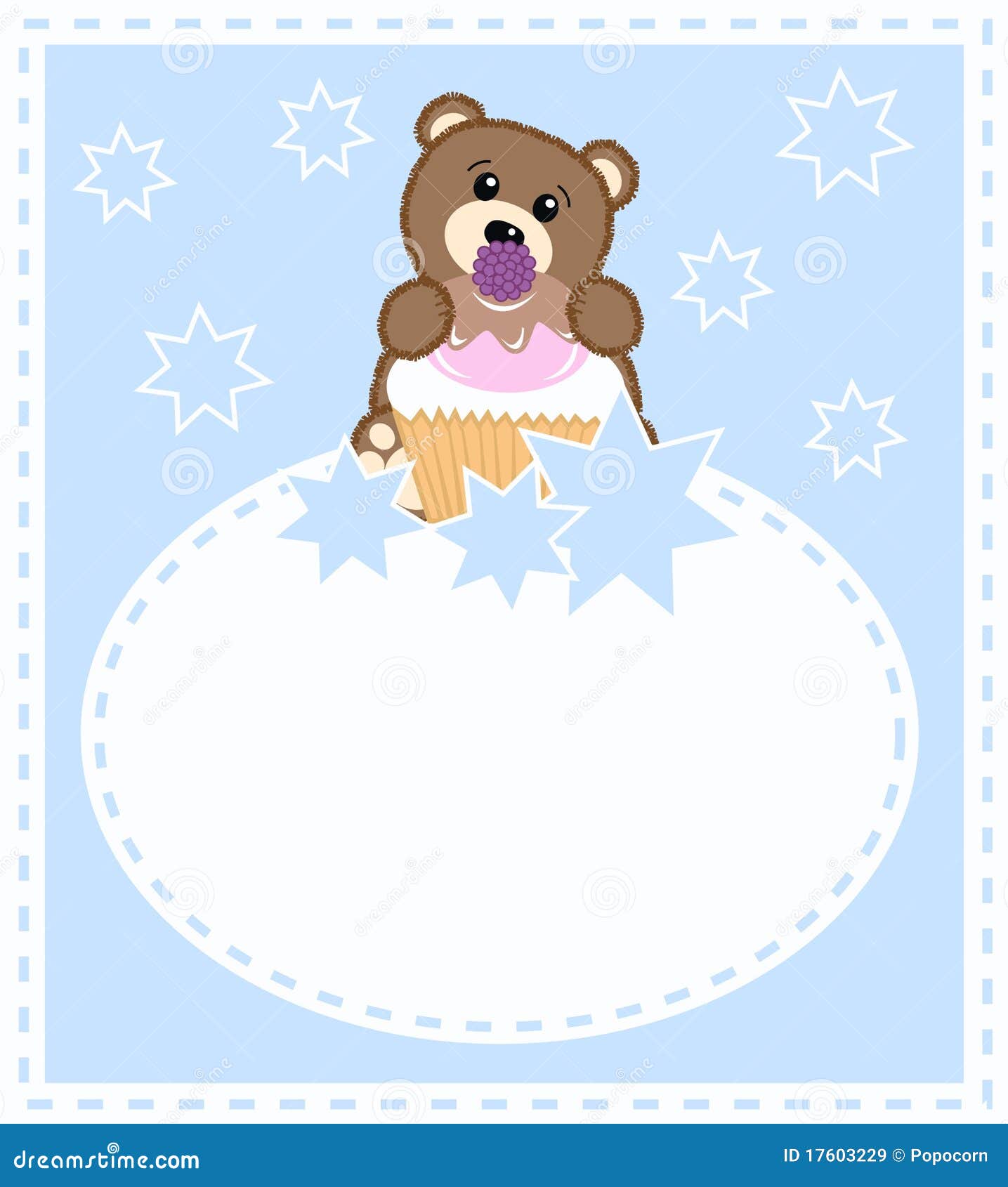 Cartão do urso do bebê ilustração do vetor. Ilustração de meninos ...