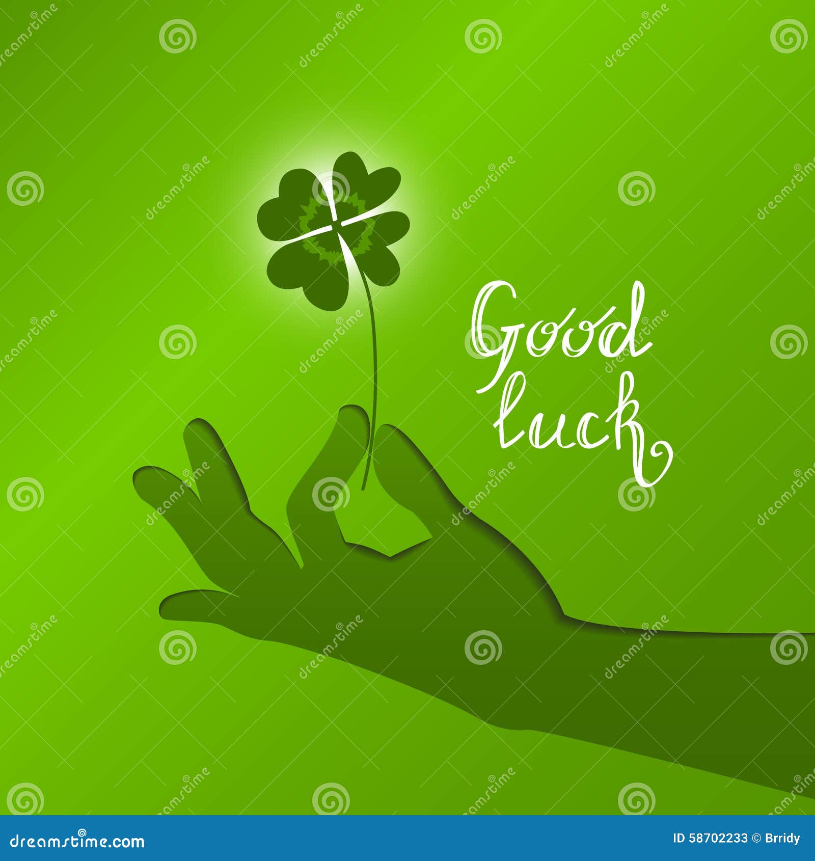 Cartão Do Vetor Da Boa Sorte Ilustração do Vetor - Ilustração de ...