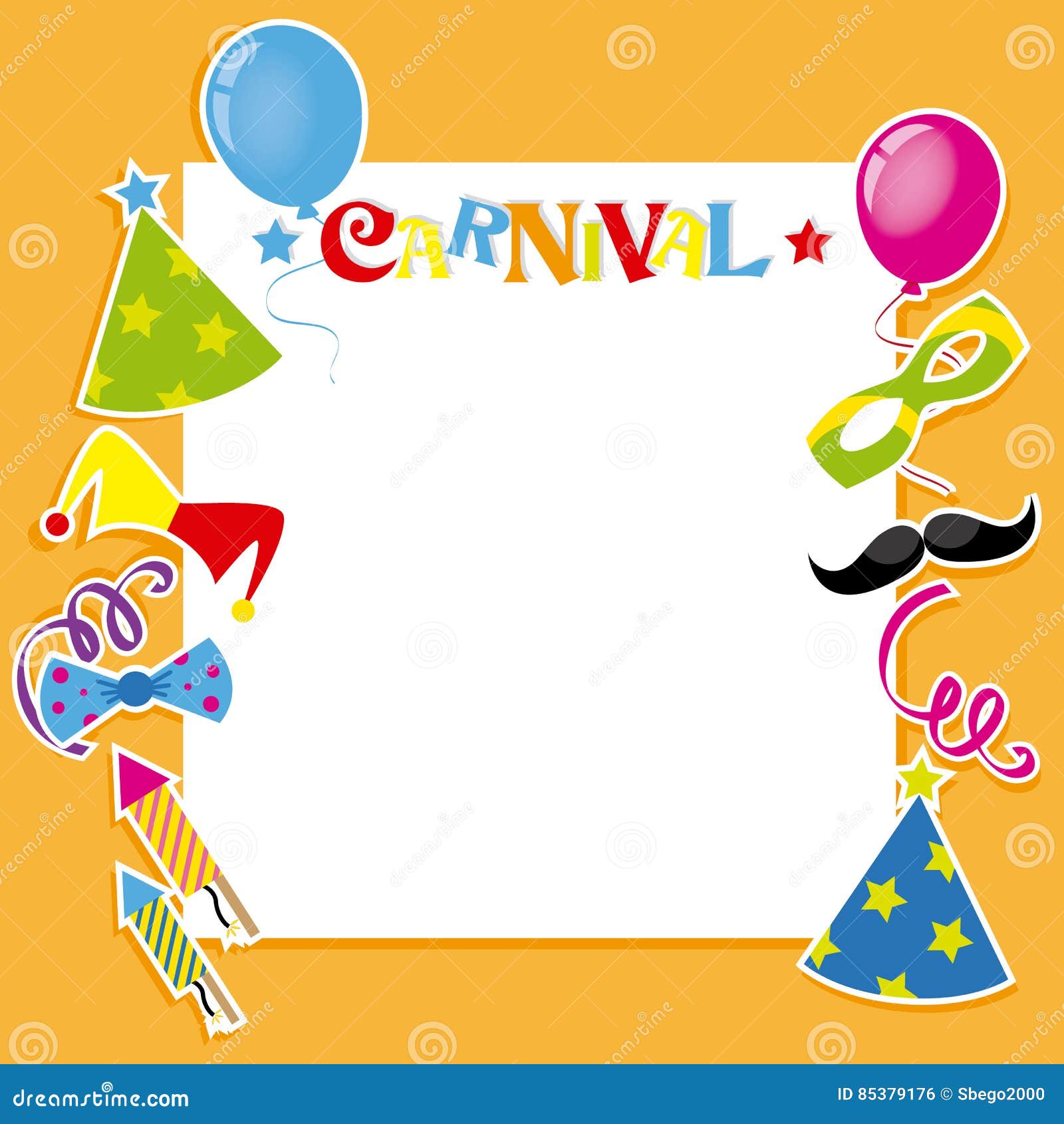 Cartão feliz do carnaval ilustração do vetor. Ilustração de feliz ...